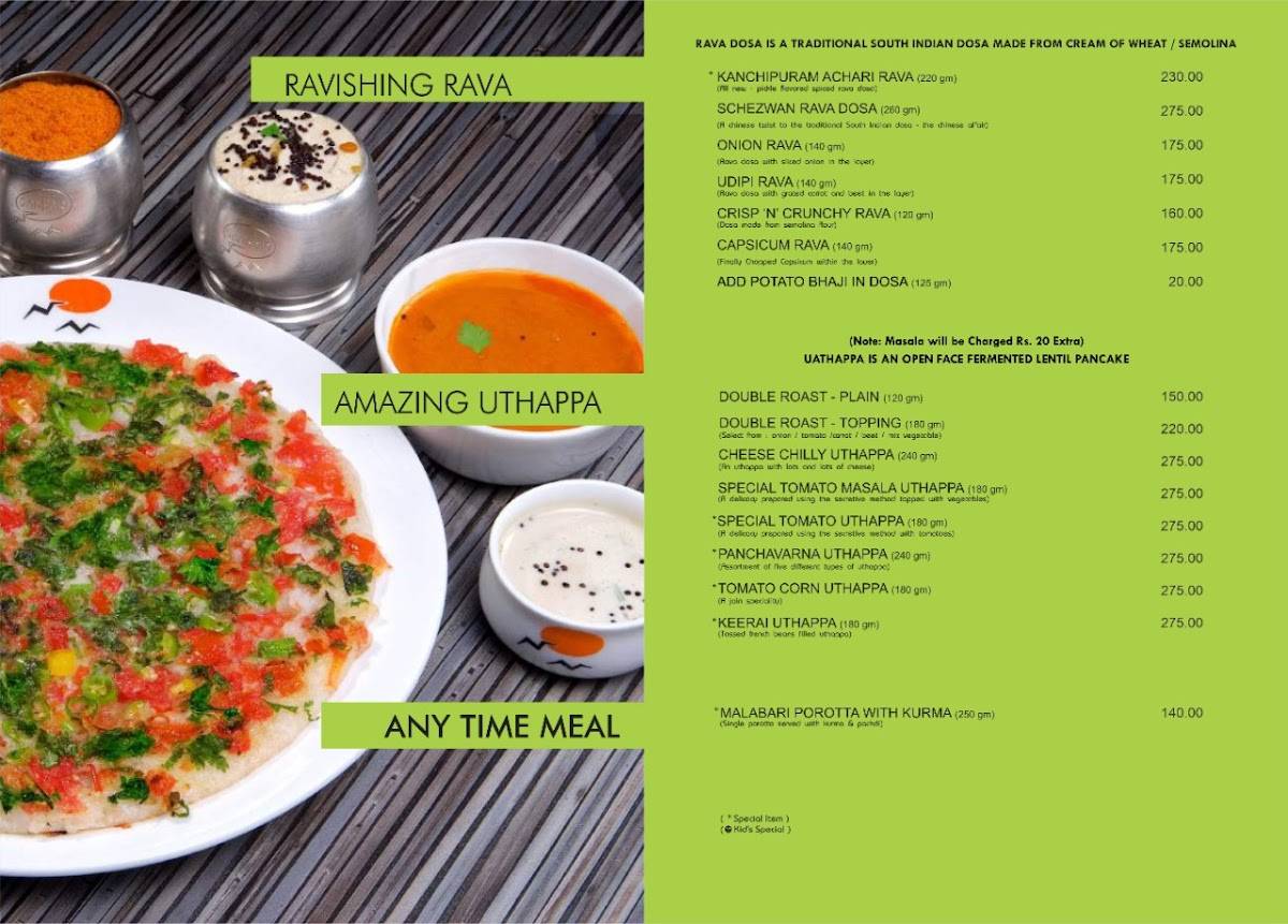 Menu at Sankalp Restaurant - The Taste Of South, Bardoli