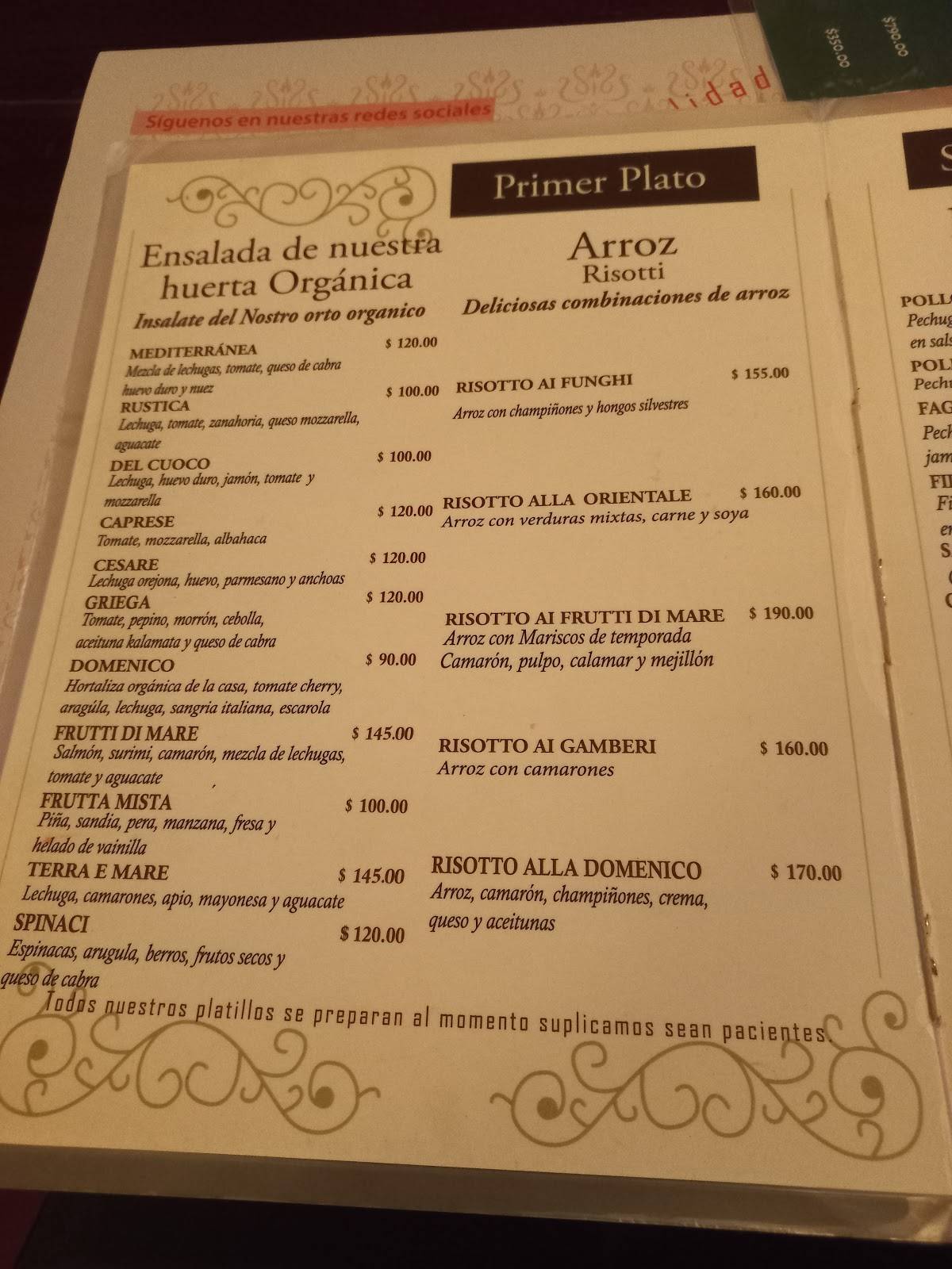 Carta de La Rústica Restaurante & Pizzería. Matriz Col. Reforma, Oaxaca ...