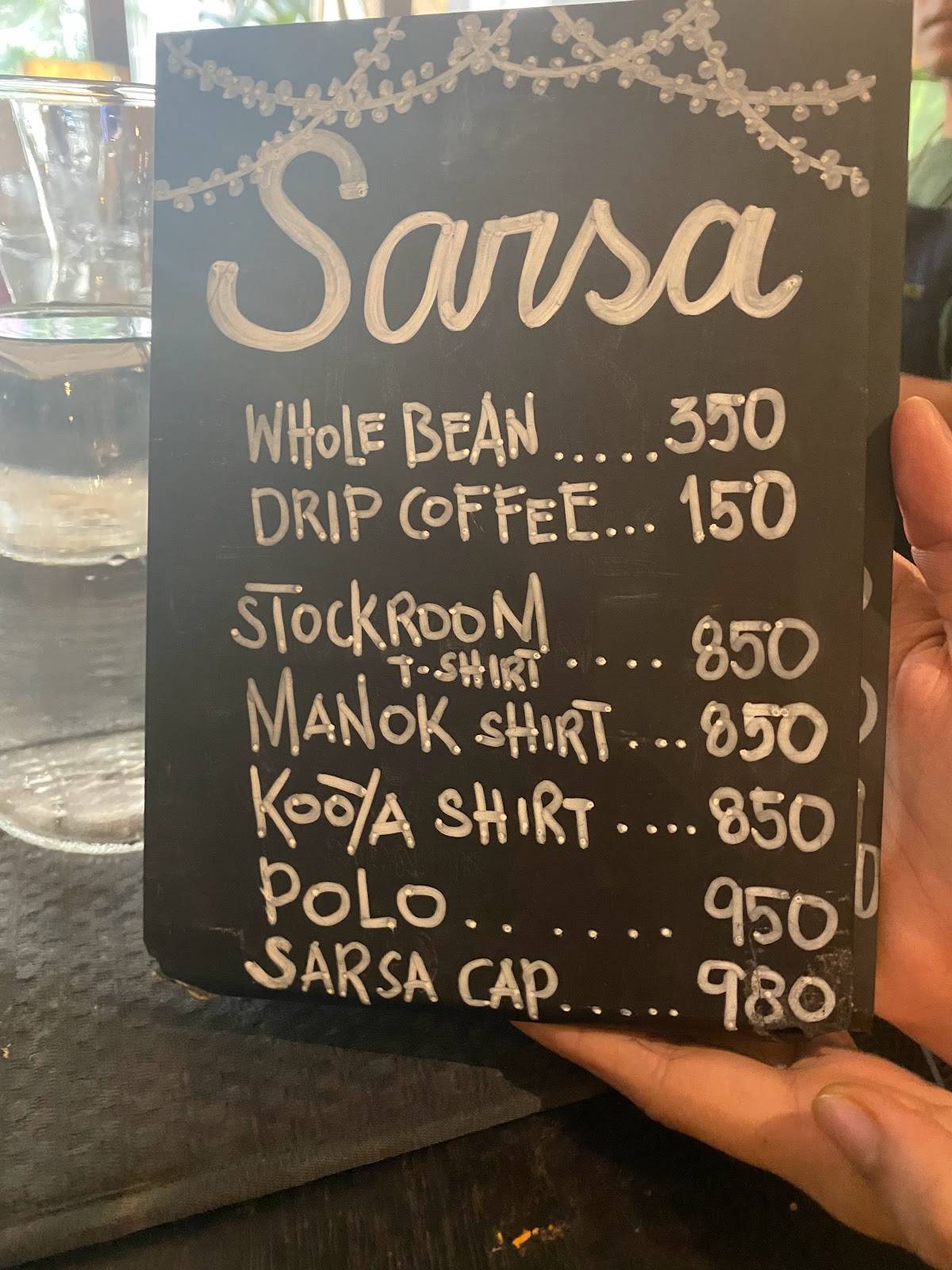 Menu at Sarsá Kitchen + Bar, Makati, 109 Rada