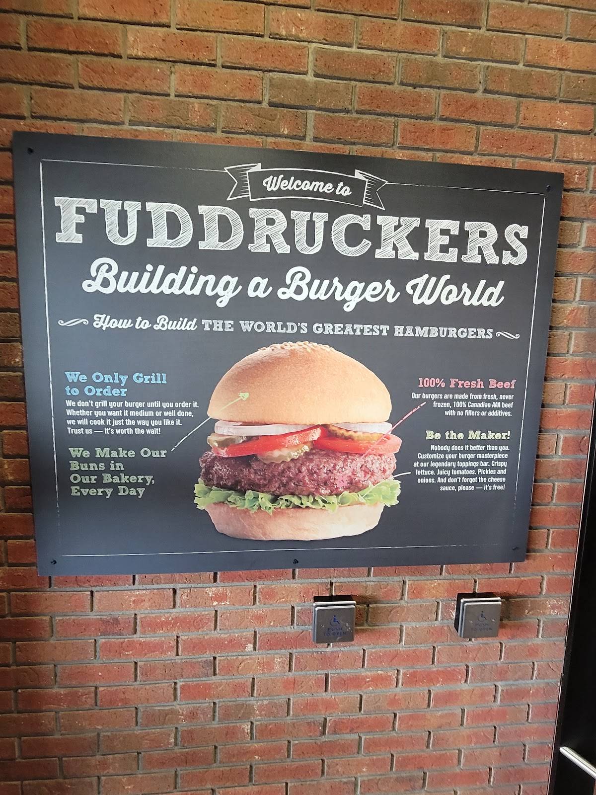 Menu at Fuddruckers restaurant, Saskatoon, 8 St E