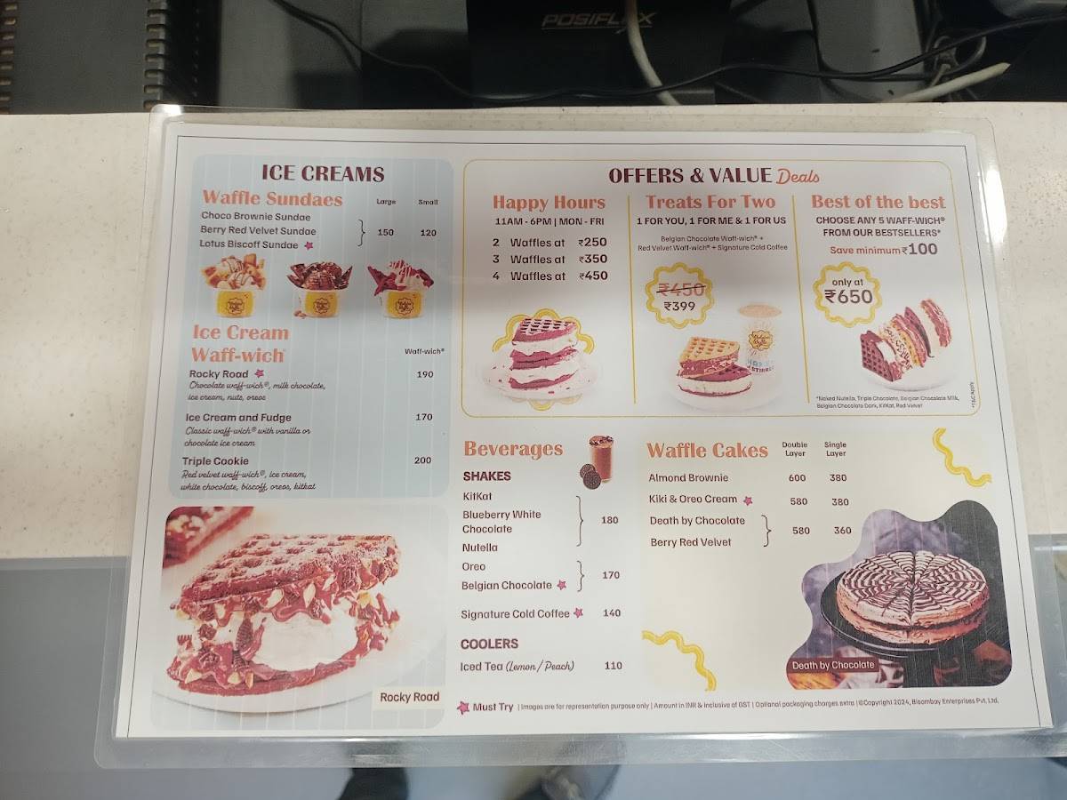 Menu at The Belgian Waffle Co, Satna