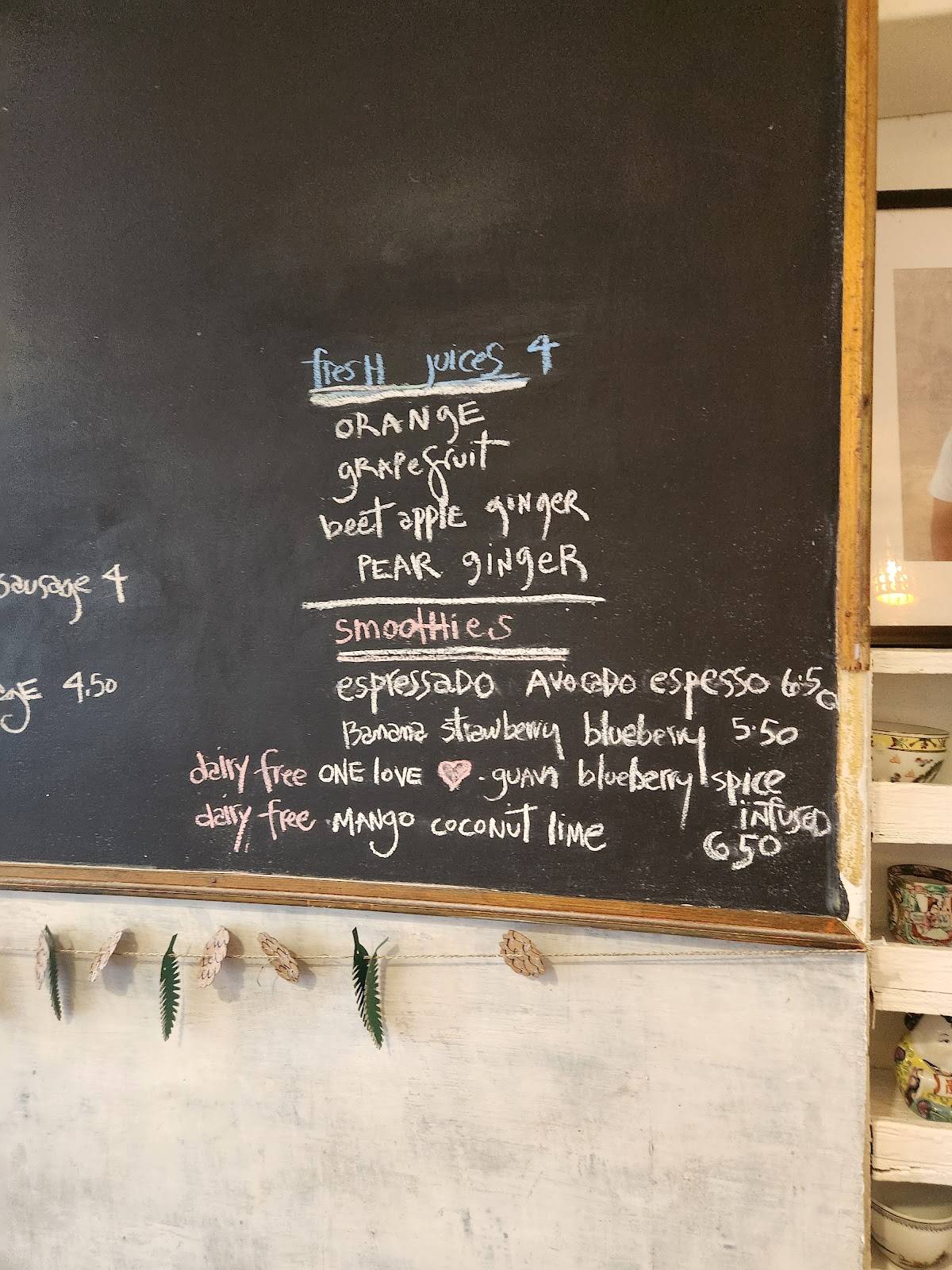Menu at Saving Grace restaurant, Toronto