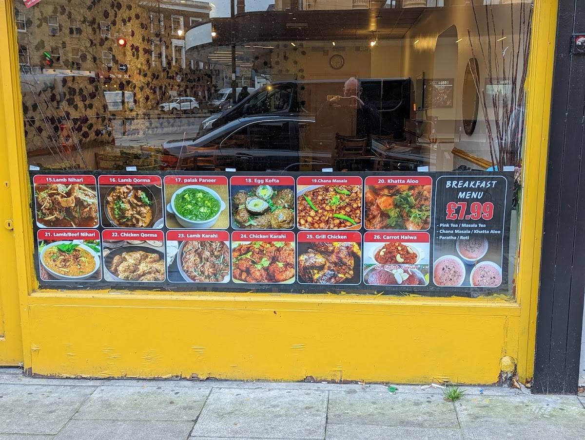 Menu at Sawan restaurant, London