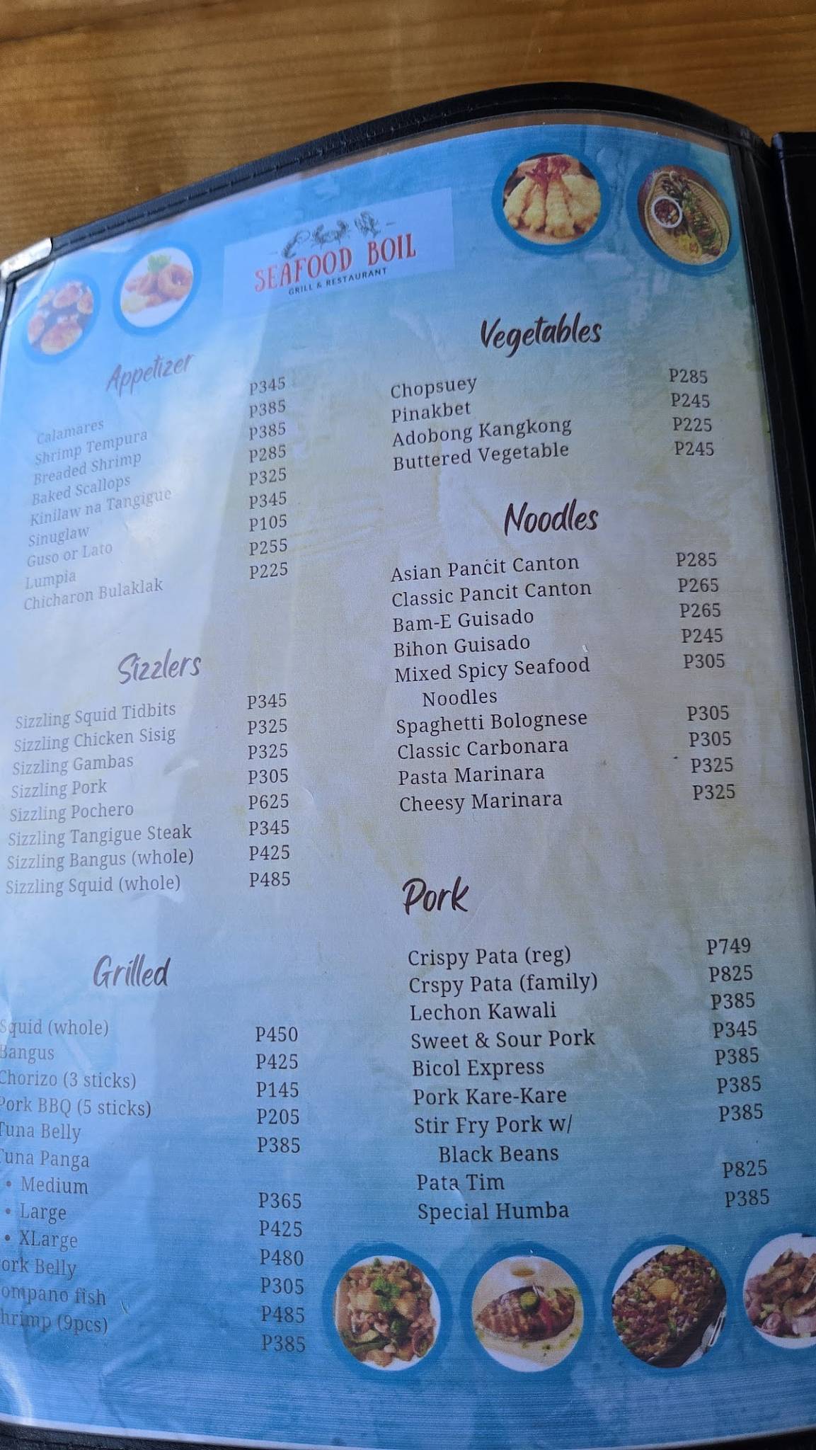 Menu at Seafood Boil Grill & Restaurant, Lapu-Lapu City