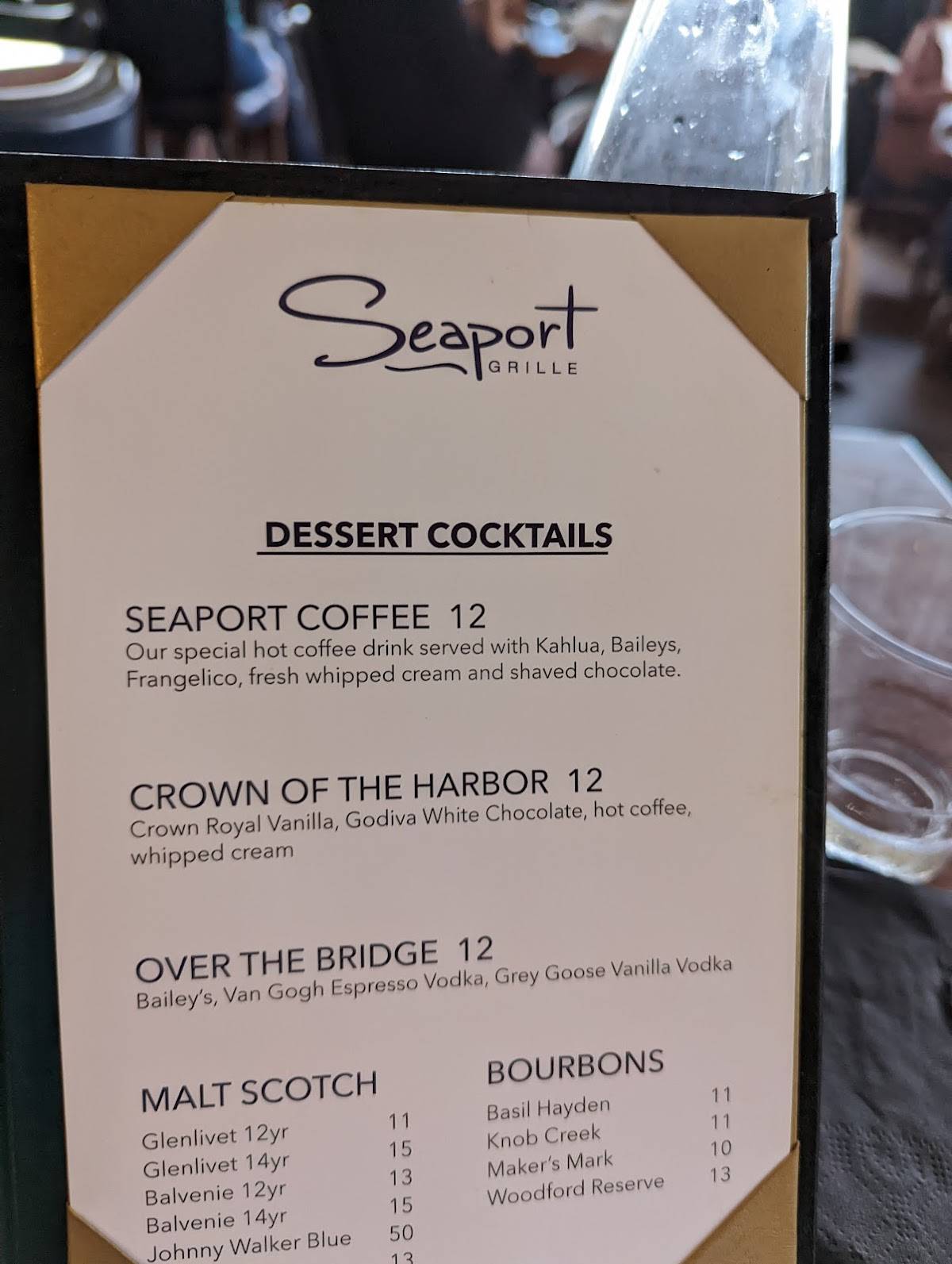 Menu at Seaport Grille restaurant, Gloucester, 6 Rowe Sq
