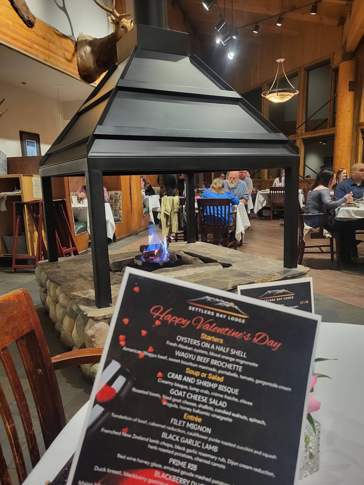 Menu at Settlers Bay Lodge steakhouse, Wasilla, S Knik Goose Bay Rd