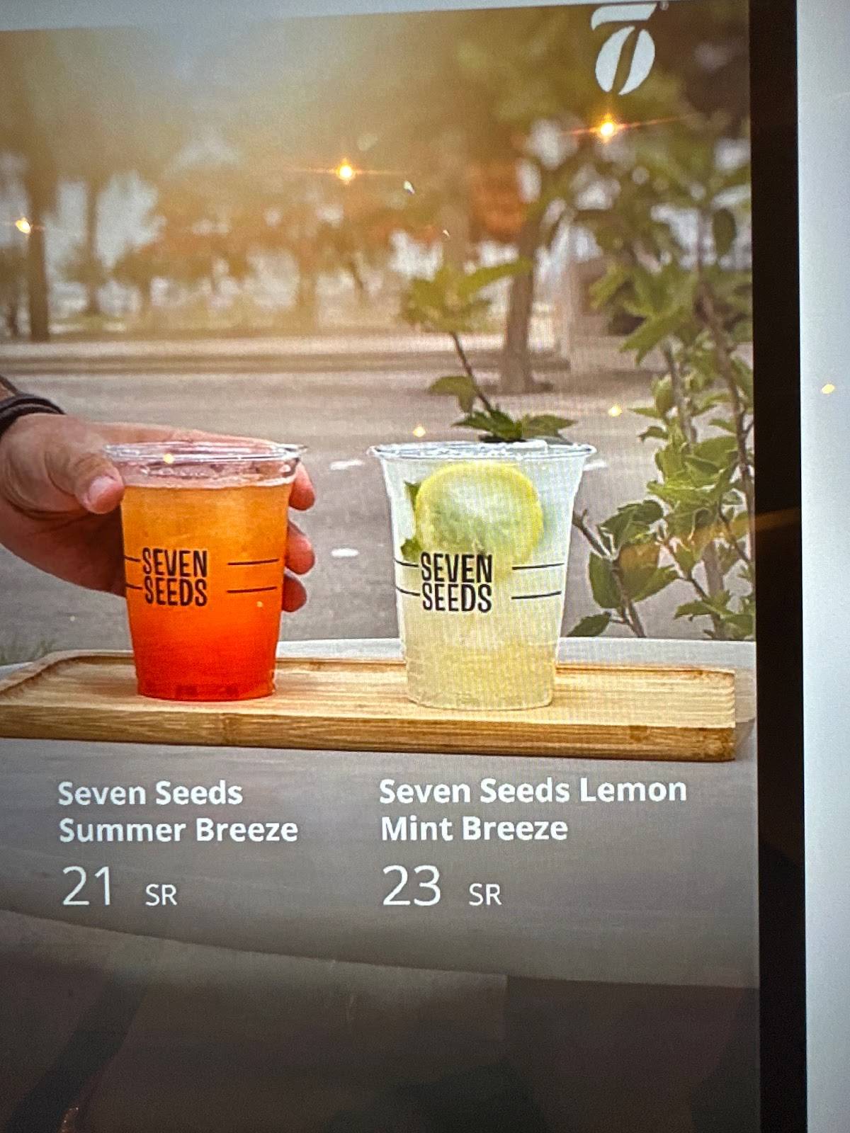 Menu at Seven Seeds restaurant, Al Jubail