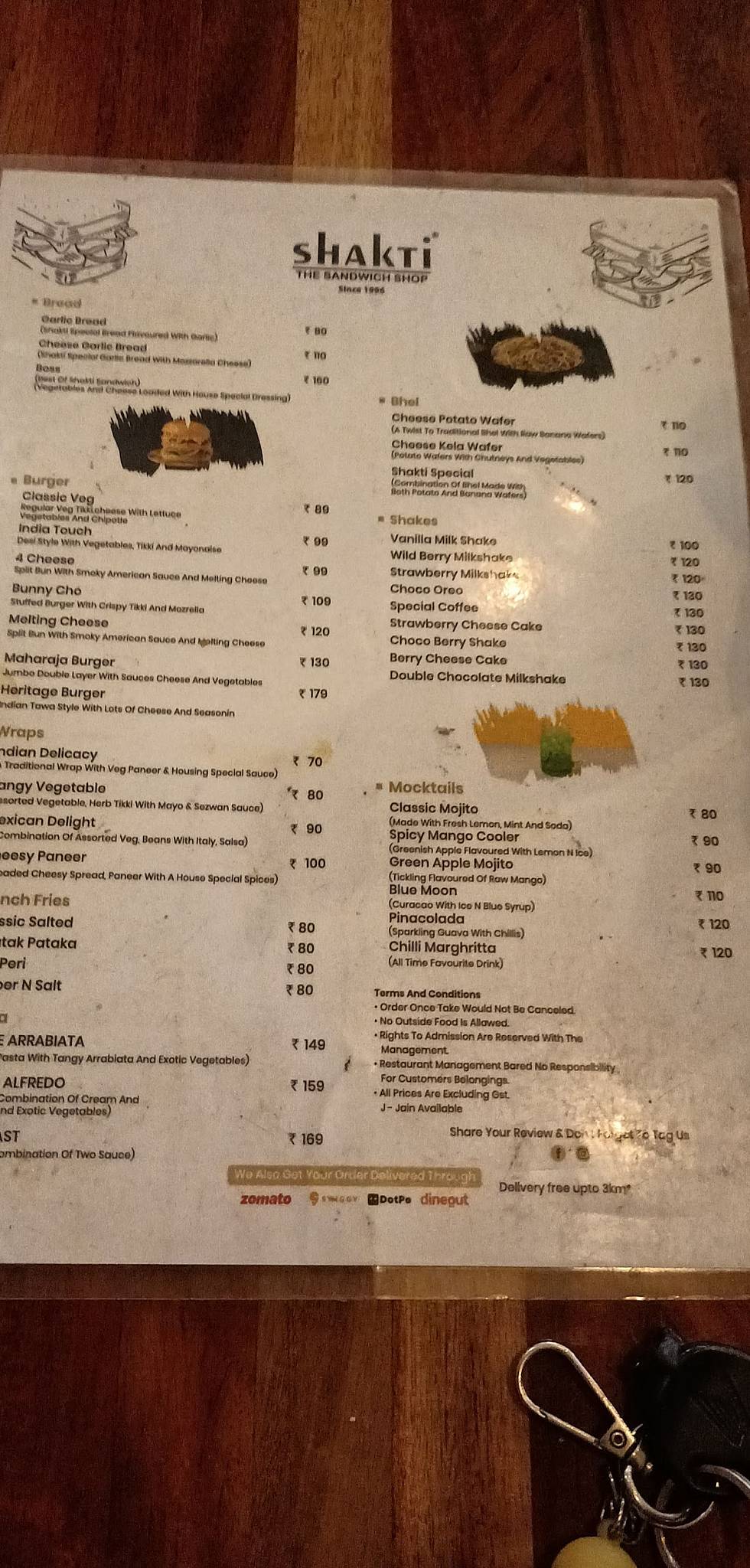 Menu at Shakti The Sandwich Shop, Ahmedabad, 101-Frist Floor