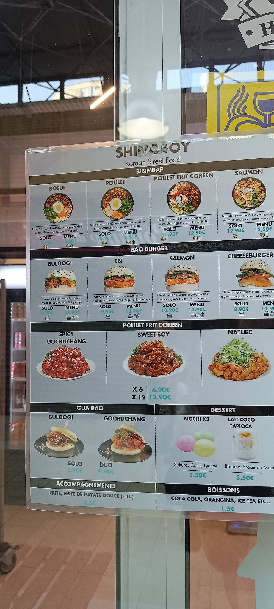Menu au Shinoboy - Korean street food restaurant, Créteil