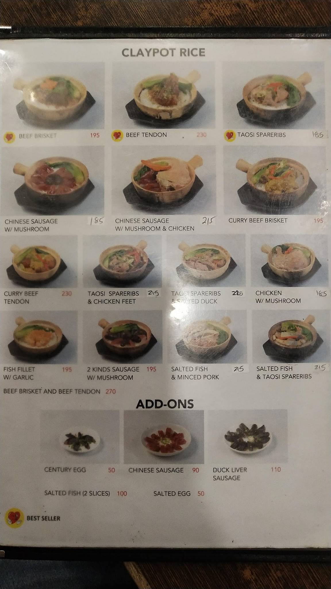 Menu at Shiok Shiok Singaporean Restaurant, Quezon City
