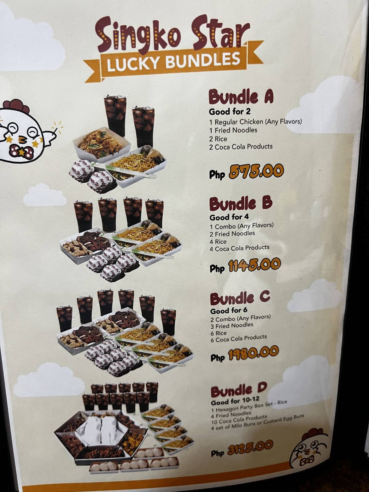 Menu at Shiok Shiok Singaporean Restaurant, Quezon City