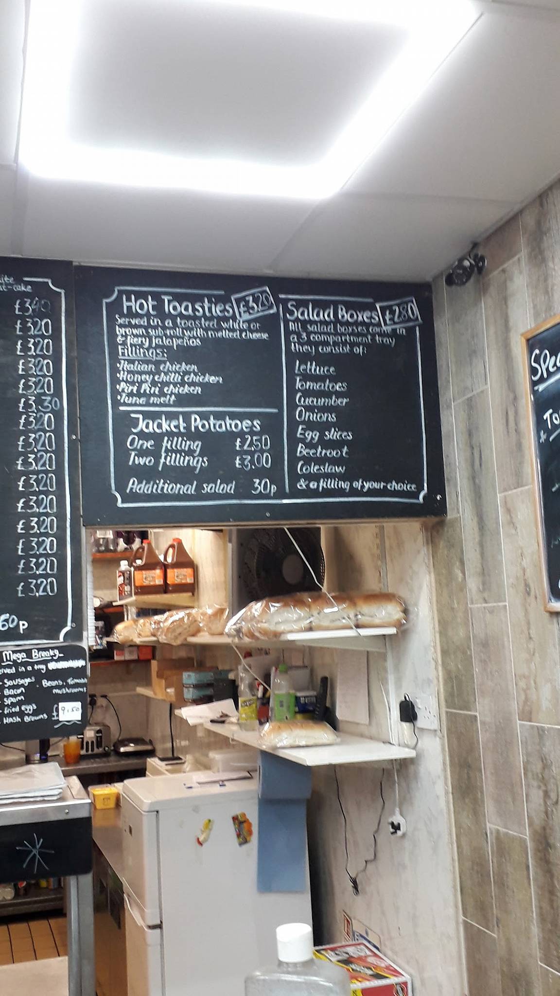 Menu at Shipley Sandwich Bar, Shipley, 12 Arndale Shopping Centre