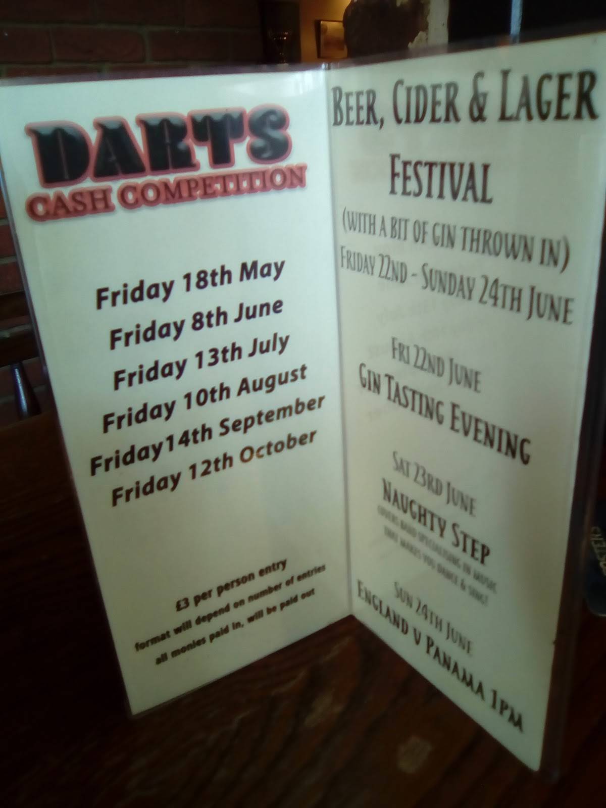 Menu at Shoulder of Mutton pub & bar, Leasingham