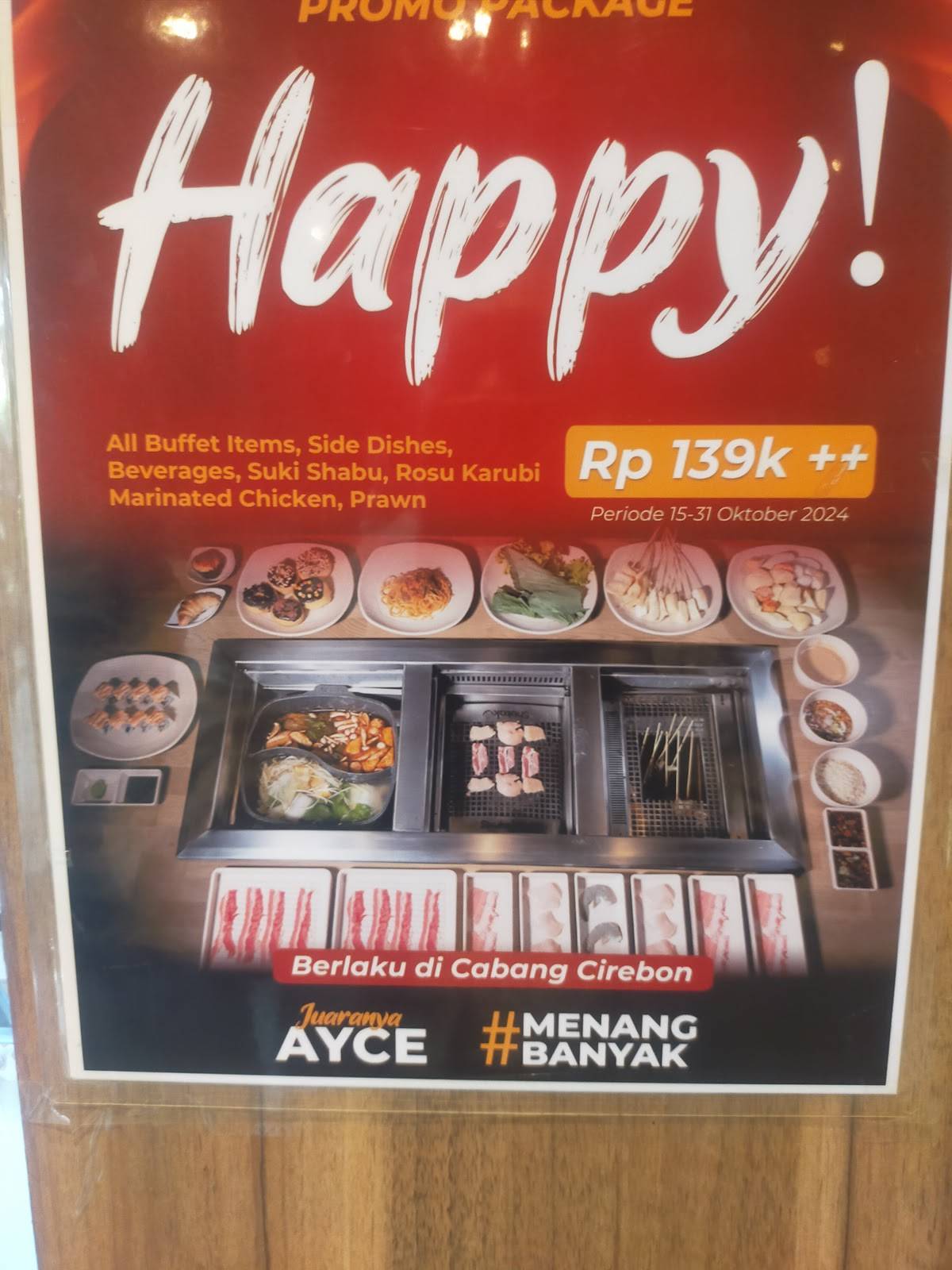 Menu at Shukaku BBQ, Shabu&Agemono Cirebon, Cirebon