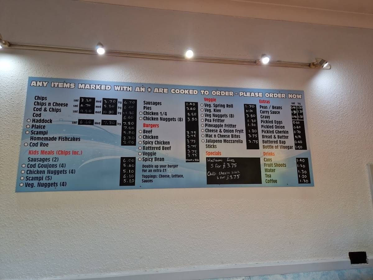 Menu at Silver Grill fast food, Totnes