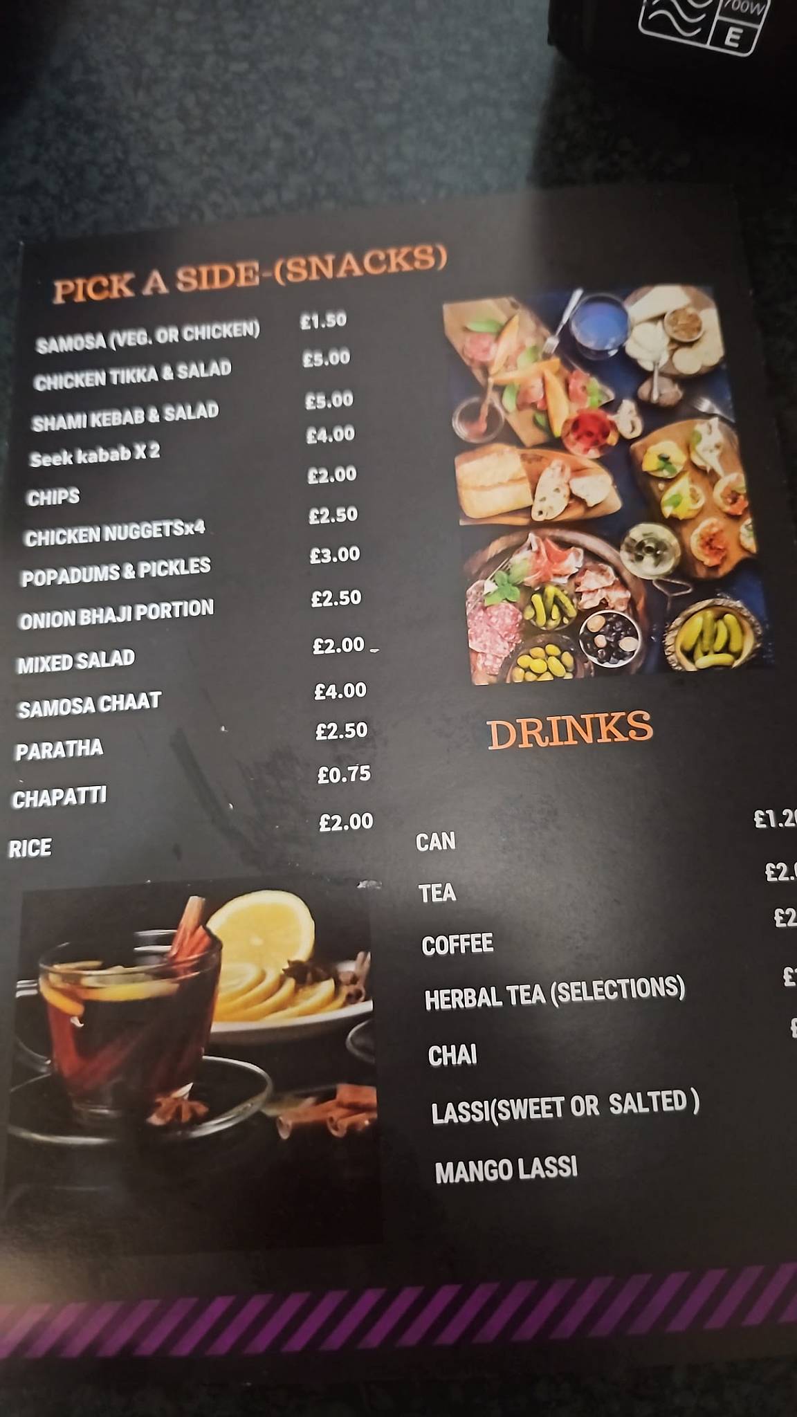 Menu at Silver Spice restaurant, Wakefield