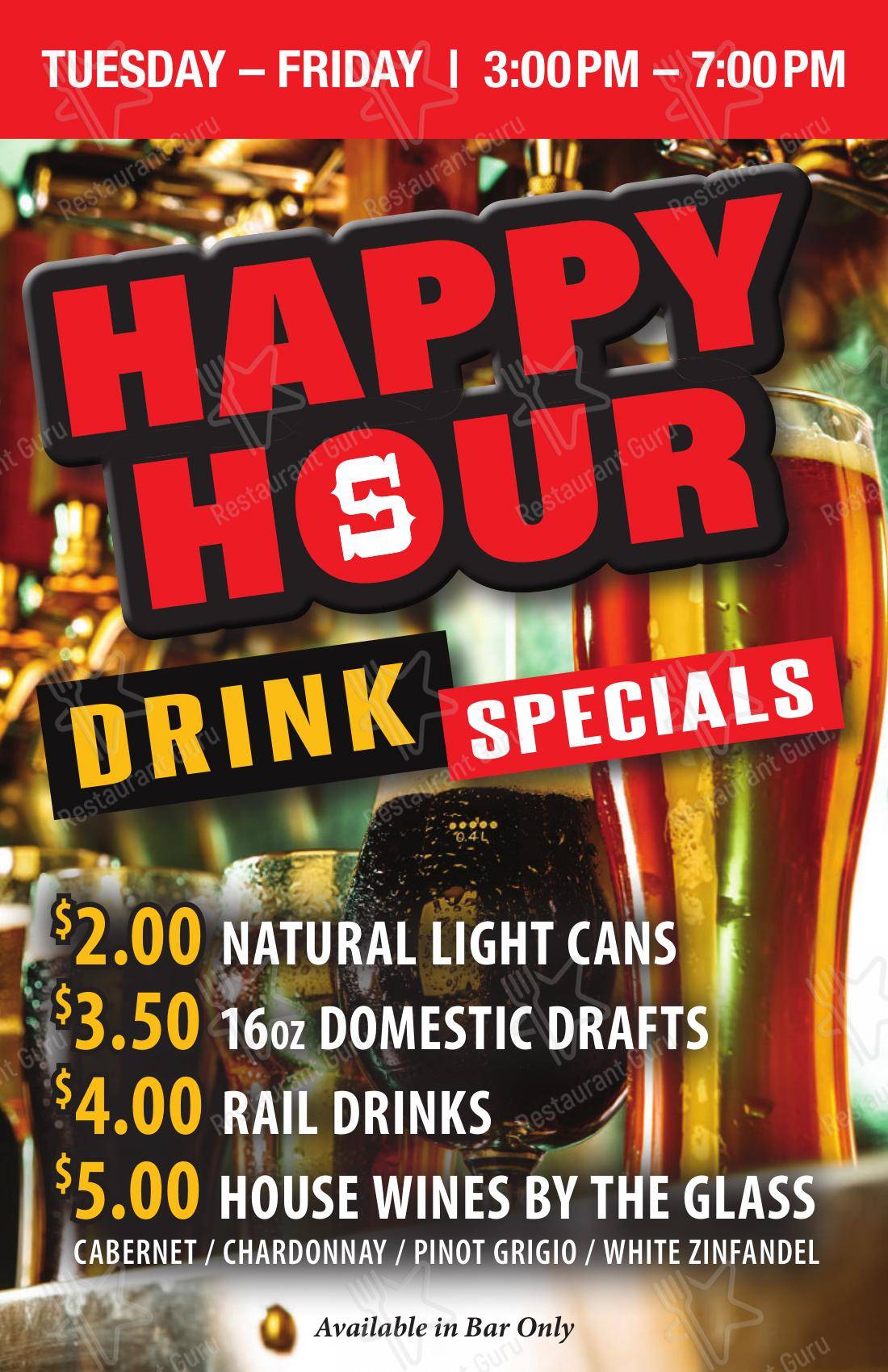 Menu at Silver Spring Mining Company pub & bar, Perry Hall