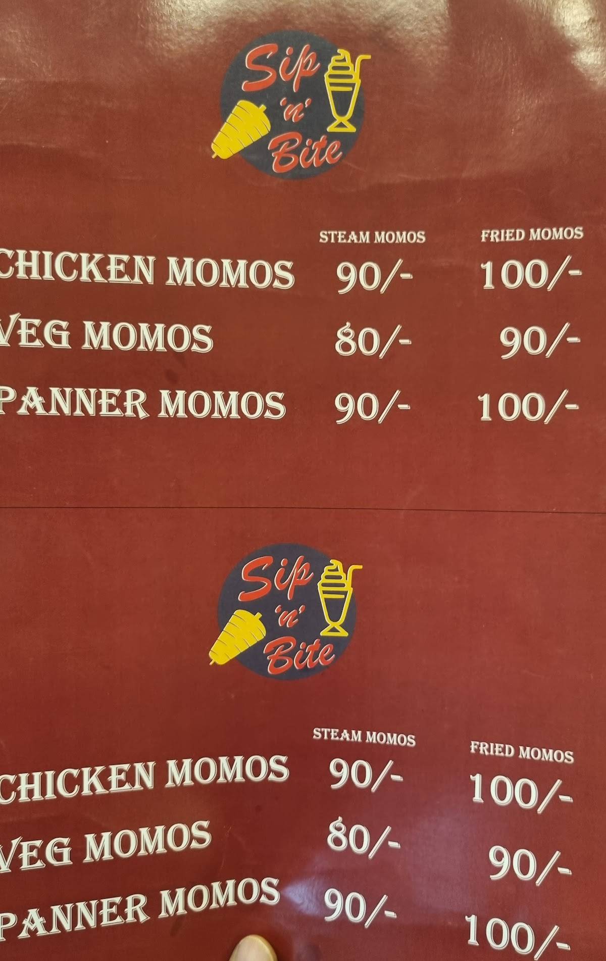 Menu at Sip and Bite, Hyderabad