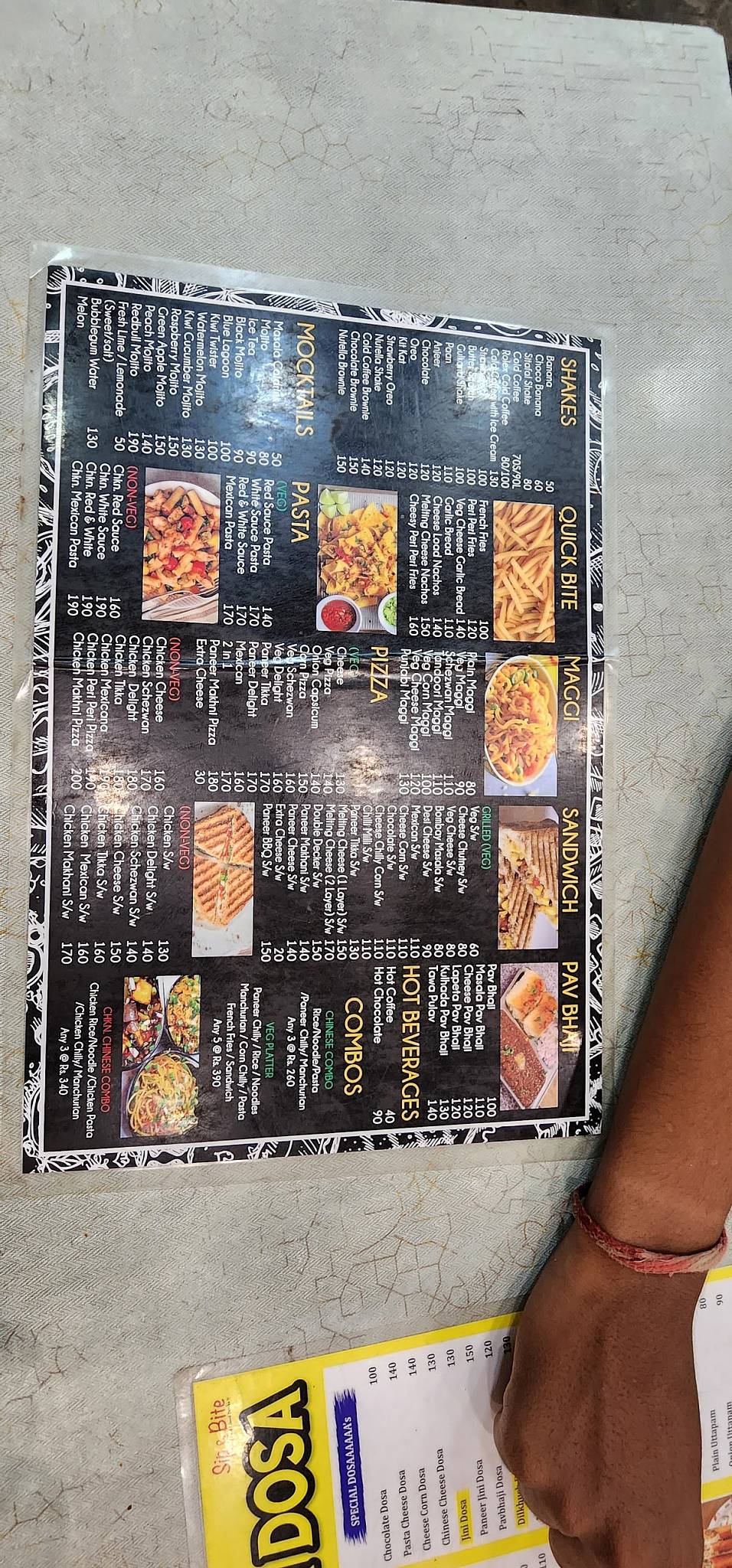 Menu at Sip & Bite cafe, Raipur