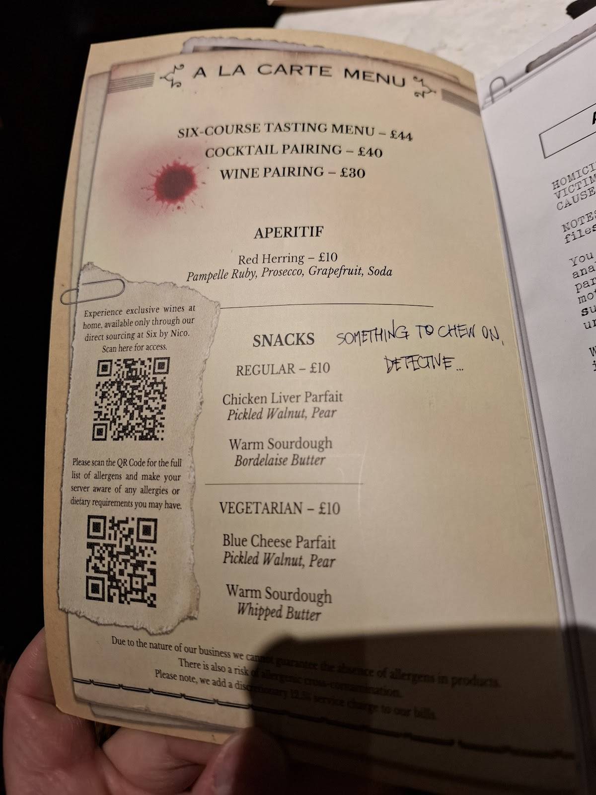 Menu at Six by Nico - Glasgow restaurant, Glasgow