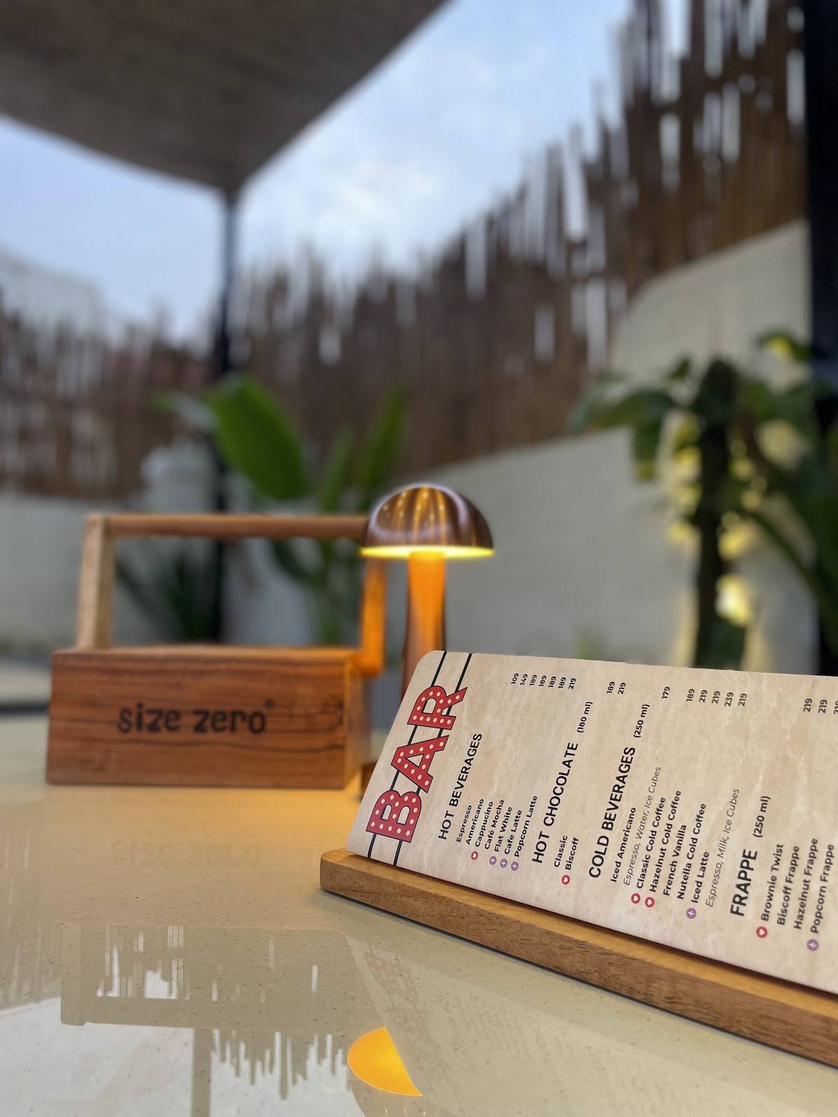 Menu at Size Zero Cafe Restro, Anand