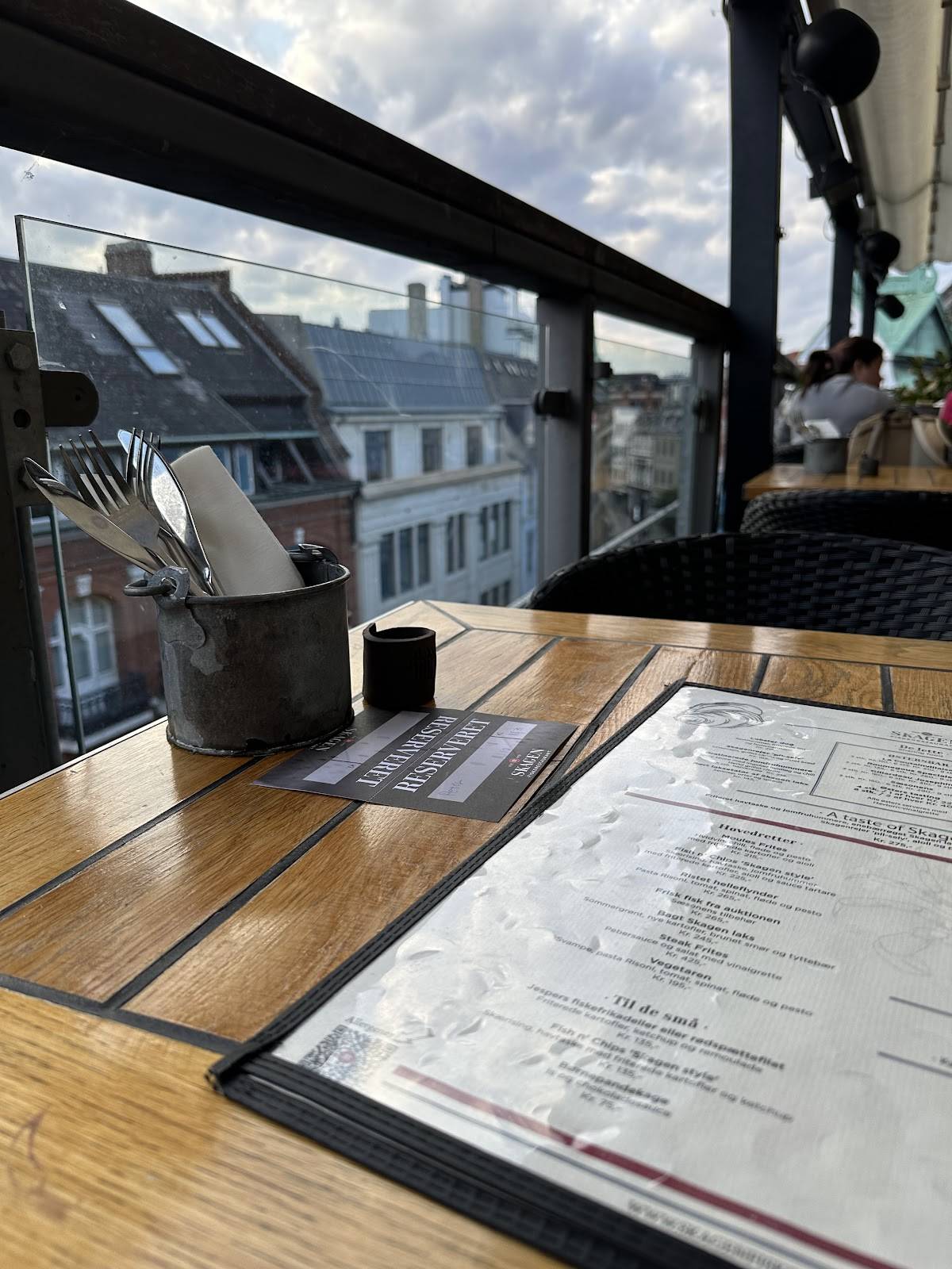 Menu at Skagen Fiskerestaurant Illum ROOFTOP, Copenhagen