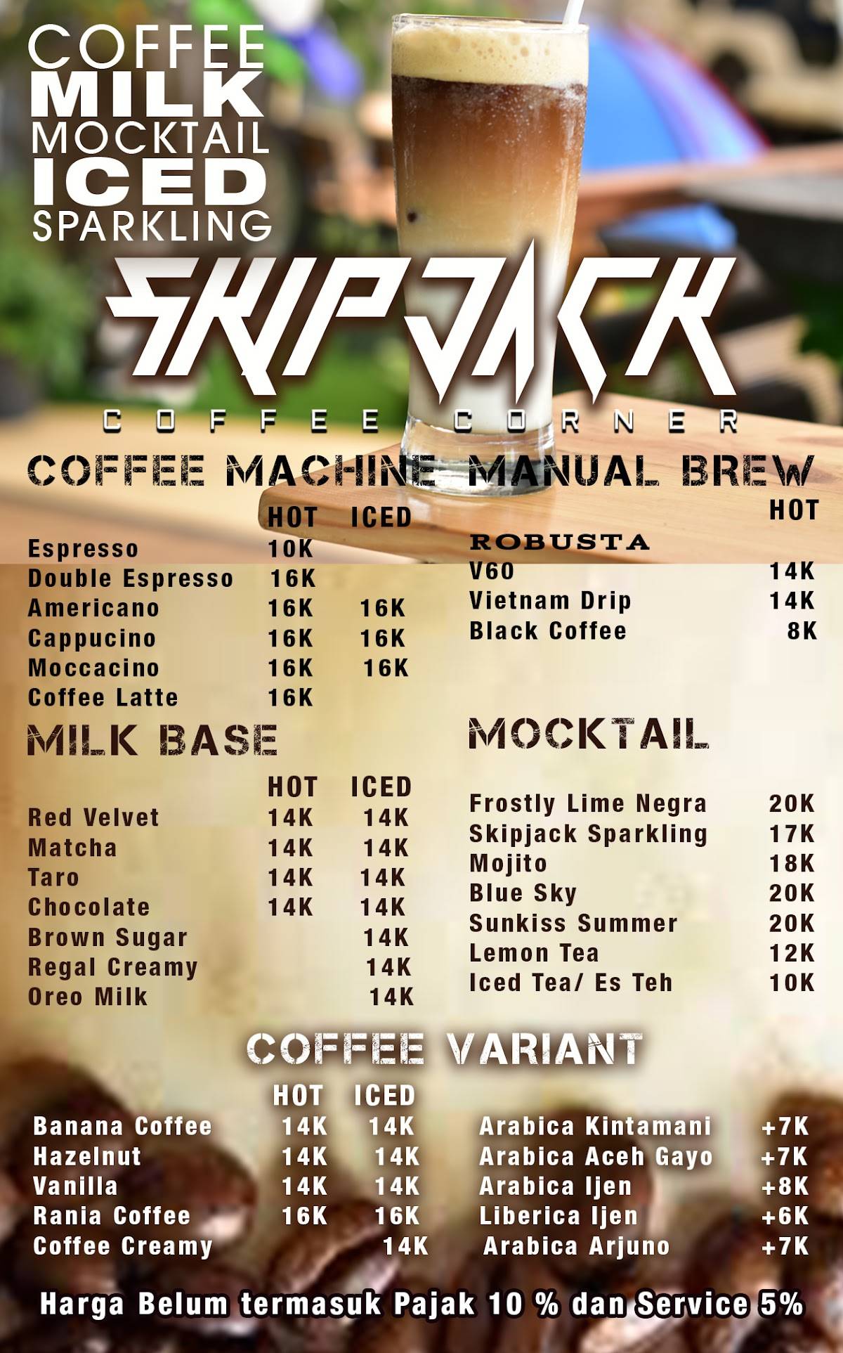 Carta del restaurante Skipjack Seafood, Malang