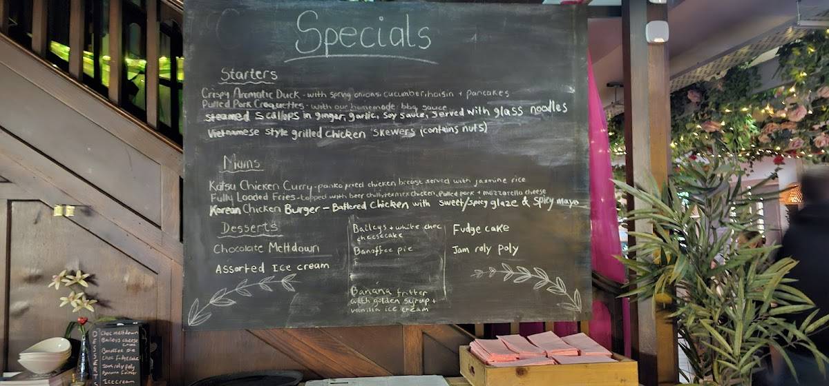 Menu at Smokehouse restaurant, Wakefield