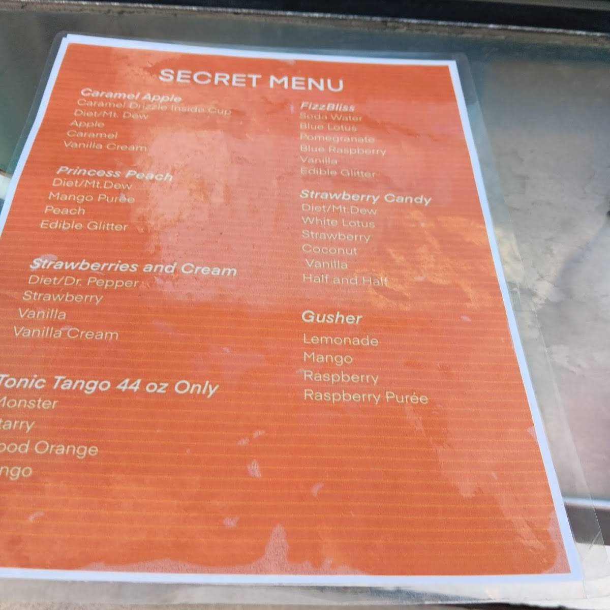 Menu at Soda Bar, Appleton, 134 E Northland Ave