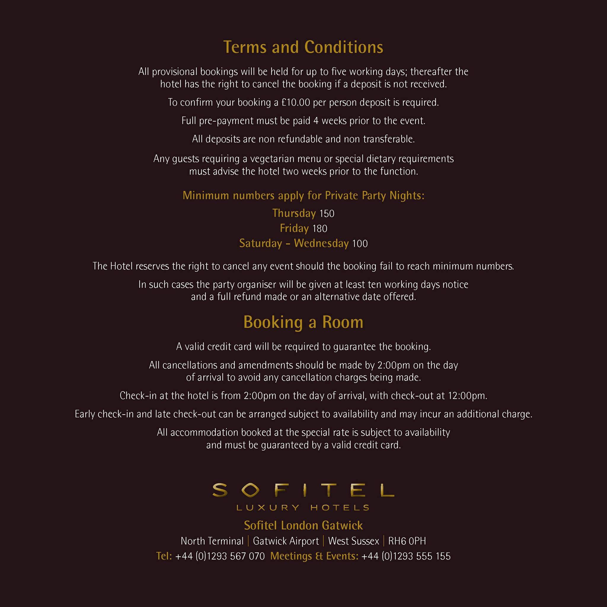 Menu at Sofitel London Gatwick pub & bar, Crawley