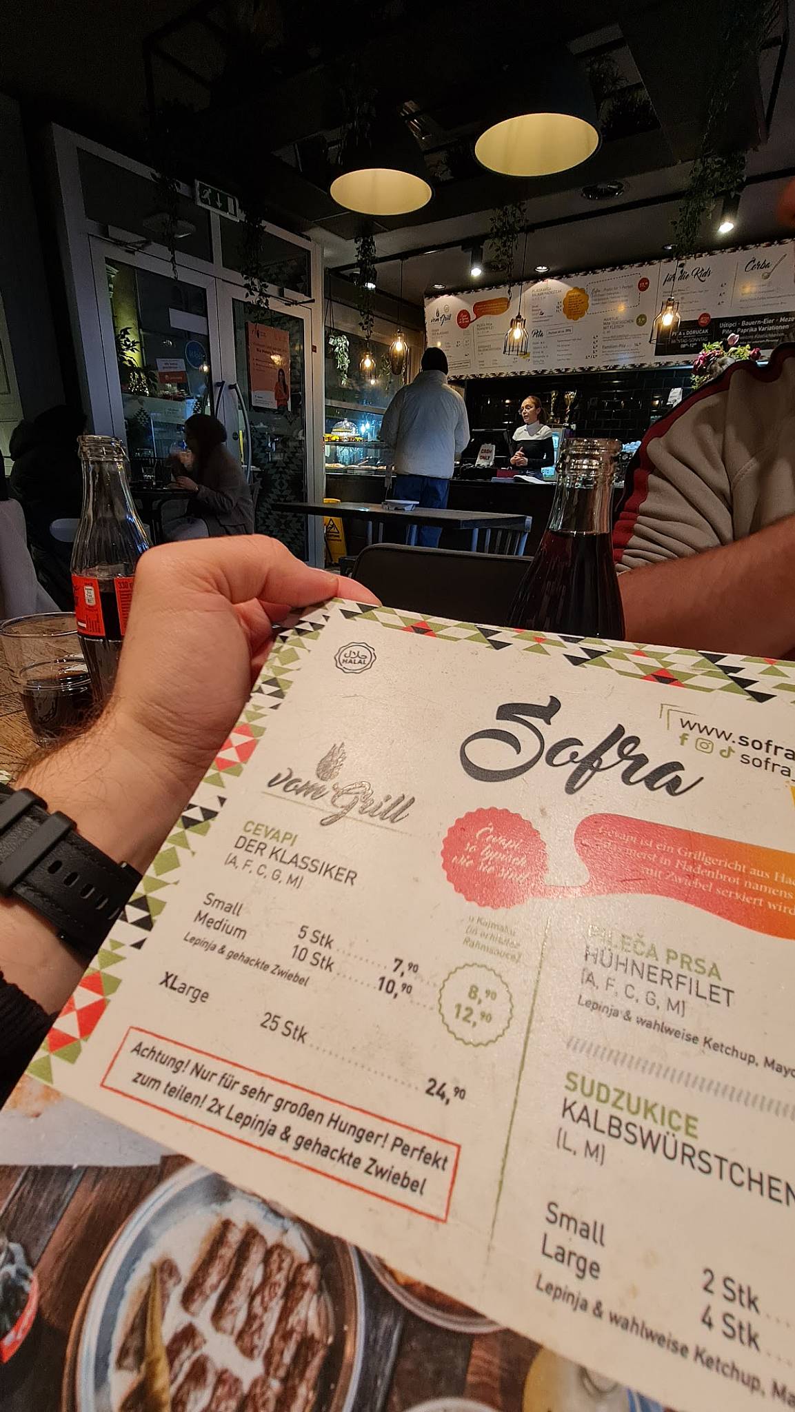 Speisekarte von Sofra restaurant, Wien