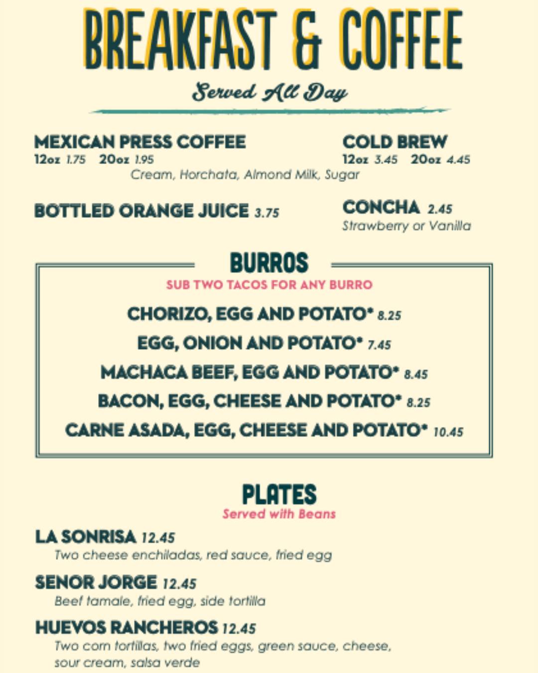 Menu at Someburros restaurant, Mesa, S Signal Butte Rd