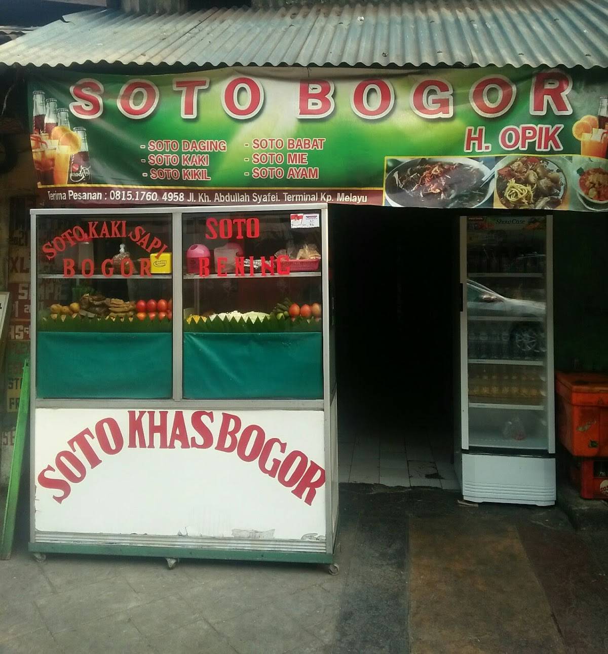 Menu at Soto Khas Bogor H.Opik restaurant, East Jakarta