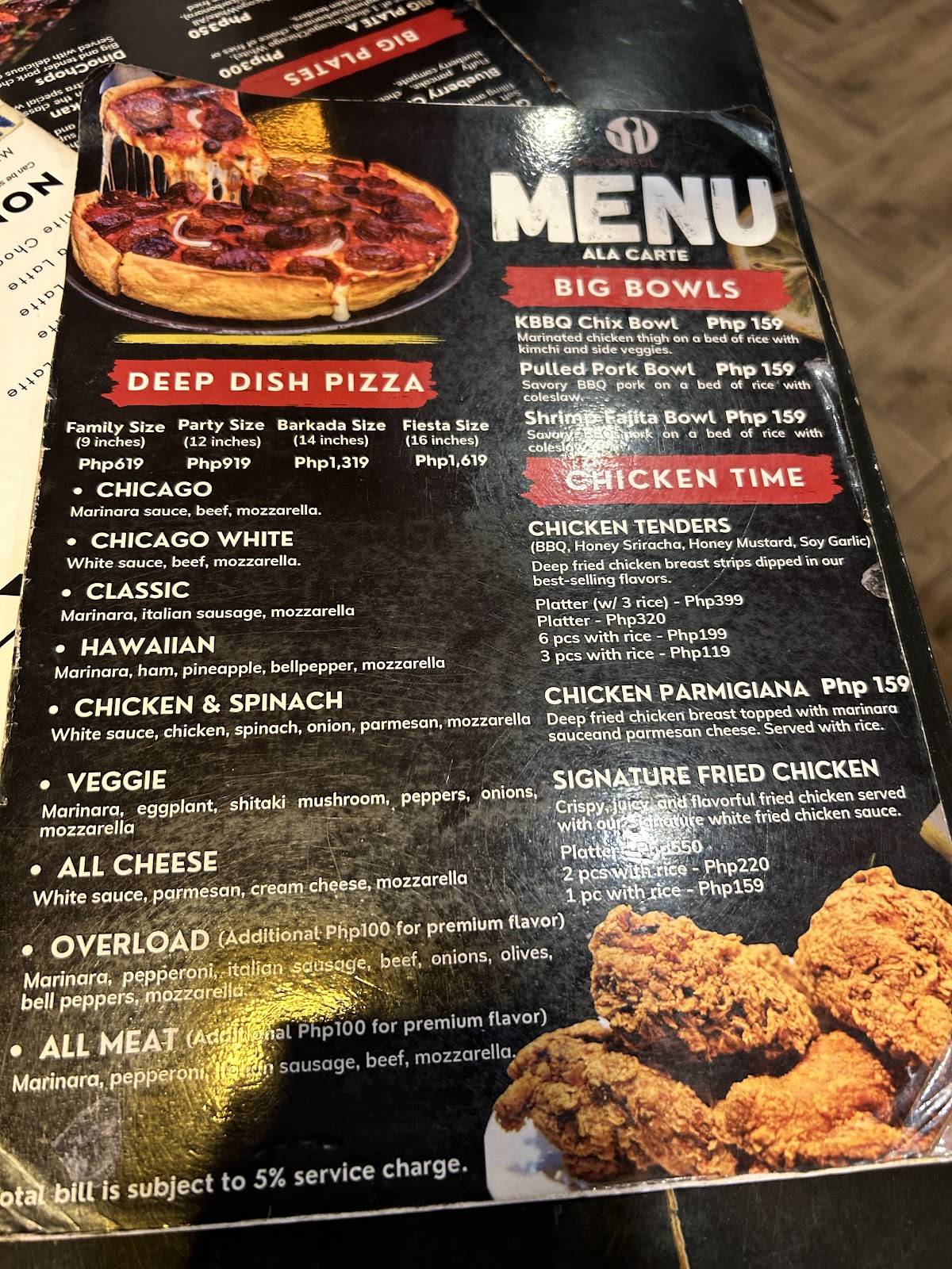 Menu at Spoonful Dvo pub & bar, Davao City, MLC Bldg, 129 Dacudao Ave