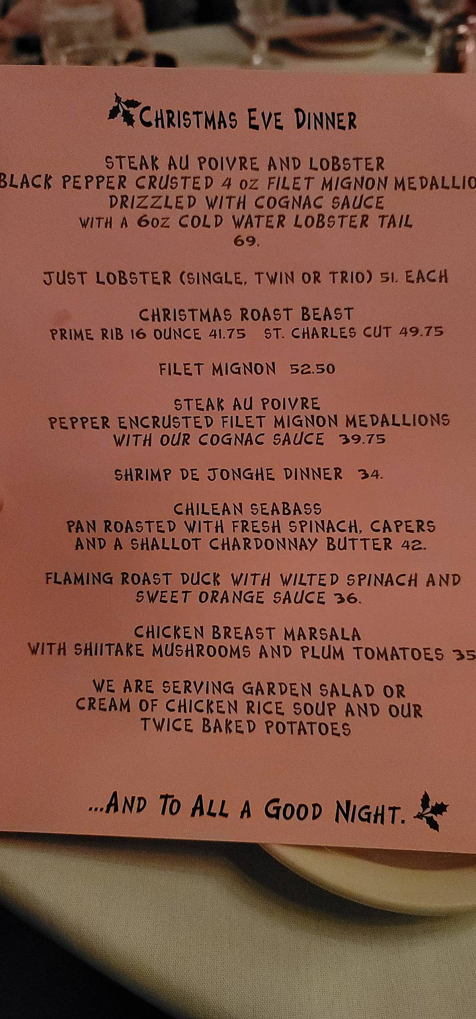 Menu at St. Charles Place STEAKHOUSE, St. Charles