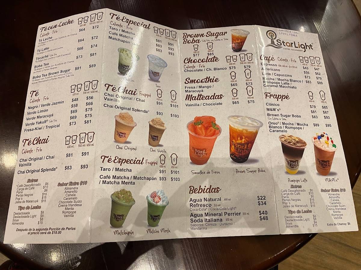 Menu at StarLight Café - Plaza Galerías, Leon, Blvd. Juan Alonso de ...