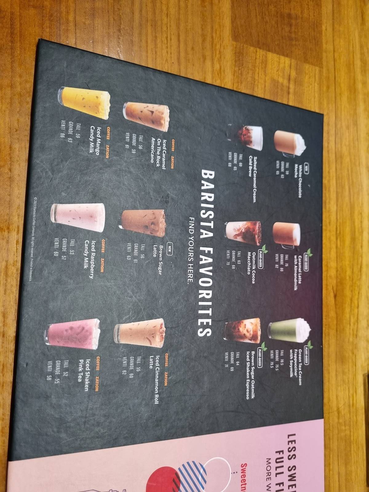 Menu at Starbucks Coffee Rest Area KM 360B, Indonesia