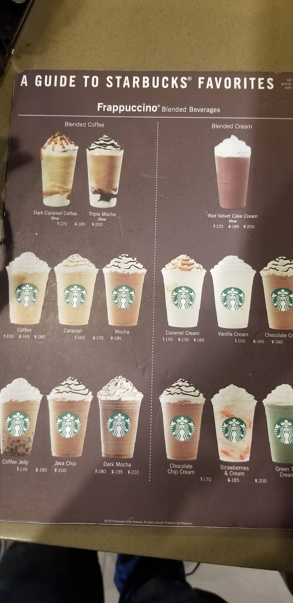 Menu at Starbucks Metroplaza Dagupan cafe, Dagupan, AB Fernandez Ave
