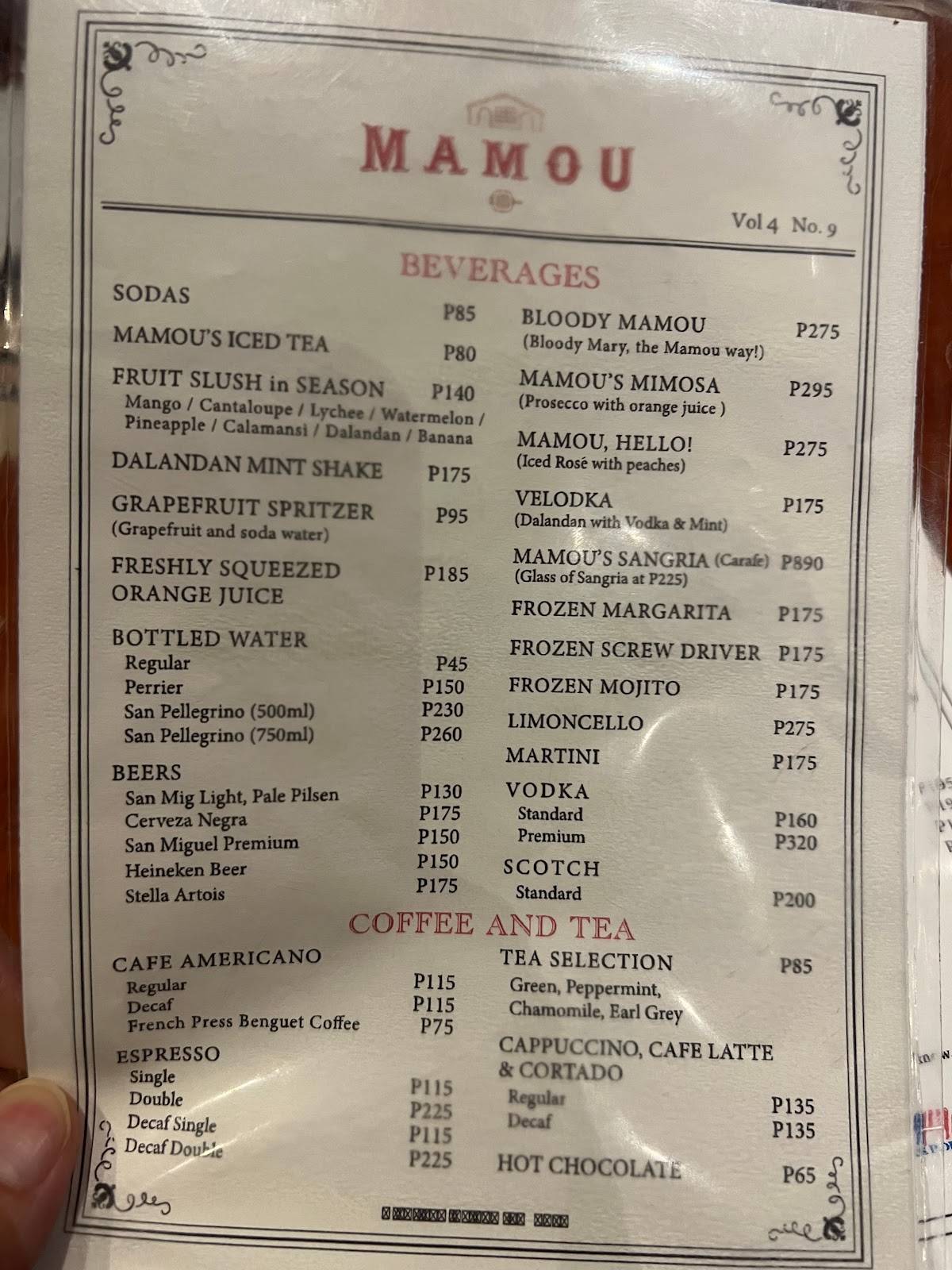 Menu at Mamou - A Home Kitchen steakhouse, Taguig, Mcarthur Avenue ...