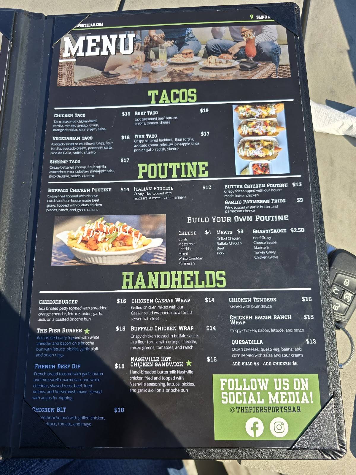Menu at Pier Seventeen Hotel & The Pier Sports Bar, Blind River