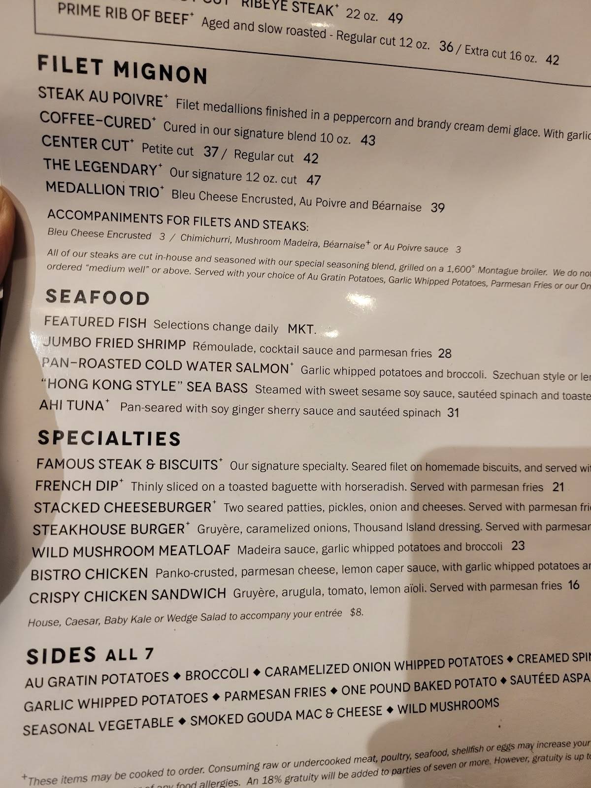 Menu at Stoney River Steakhouse and Grill, Chesterfield