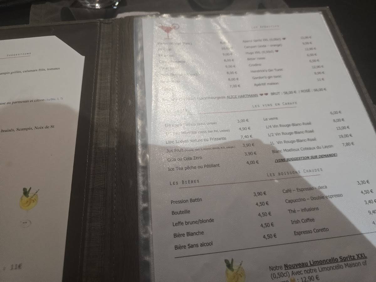 Menu au Stella Rosa restaurant, Sanem, 273 Rue Metzerlach