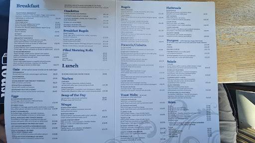 Menu at Toast cafe, Stirling