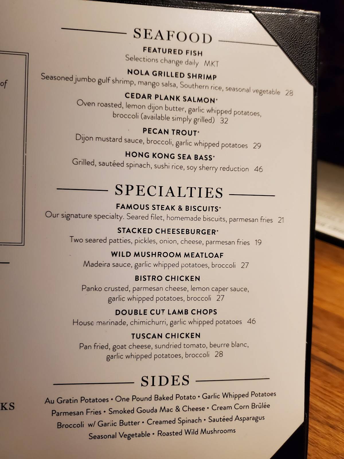 Menu at Stoney River Steakhouse and Grill, Chesterfield