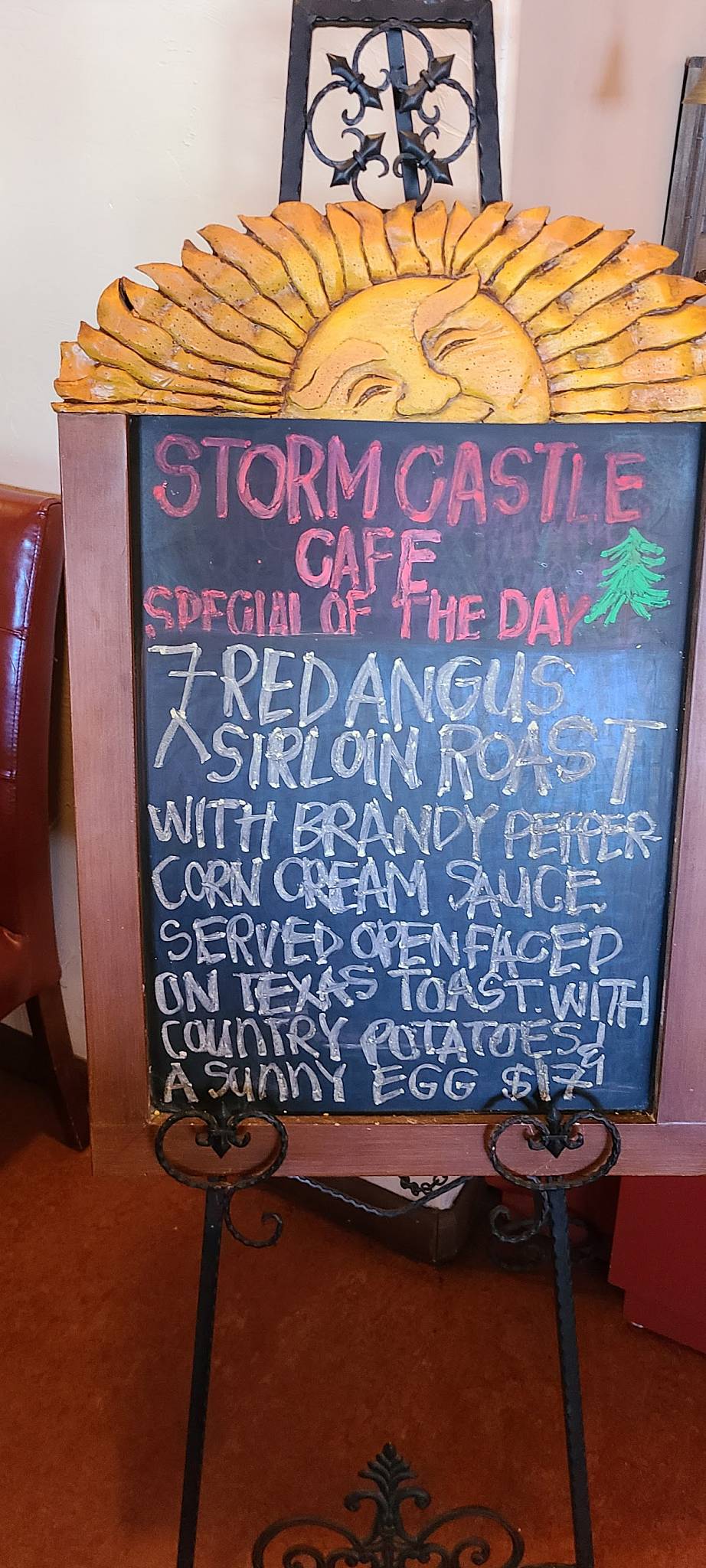 Menu at Storm Castle Café restaurant, Bozeman