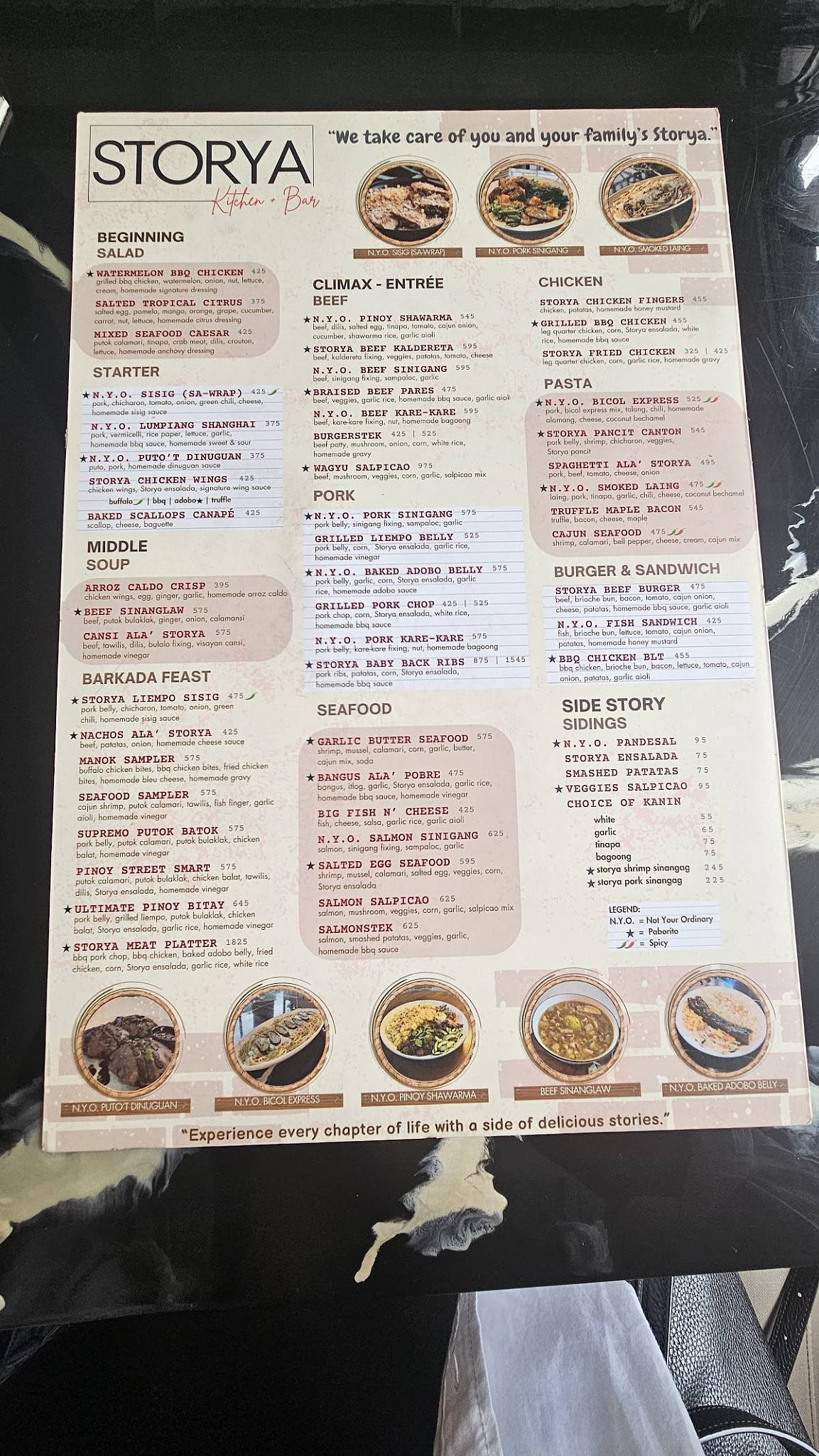 Menu at Storya Kitchen + Bar, Quezon City