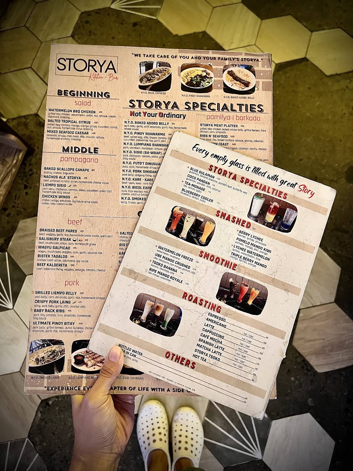Menu at Storya Kitchen + Bar, Quezon City