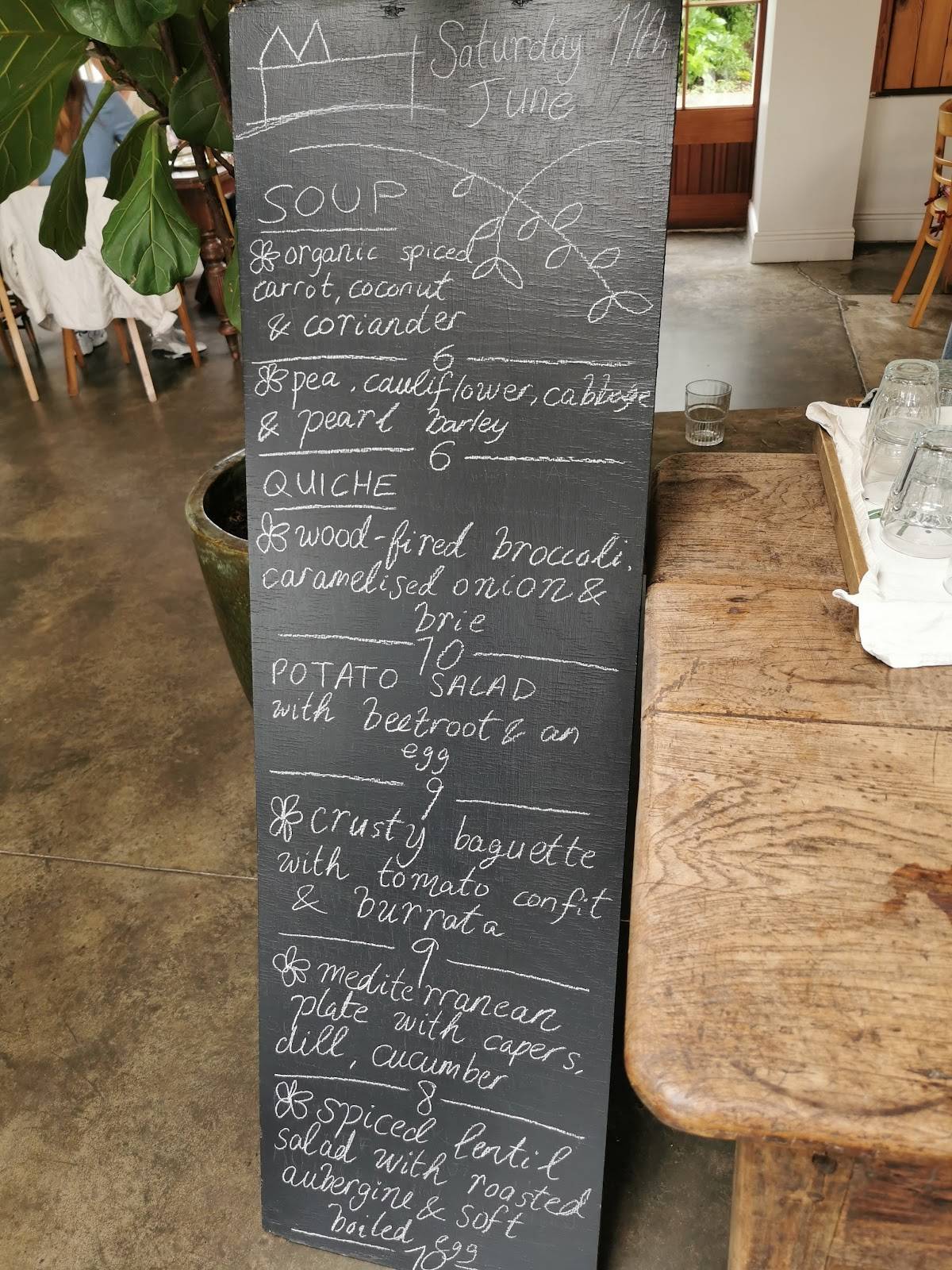 Menu at Strandfield cafe, Dundalk
