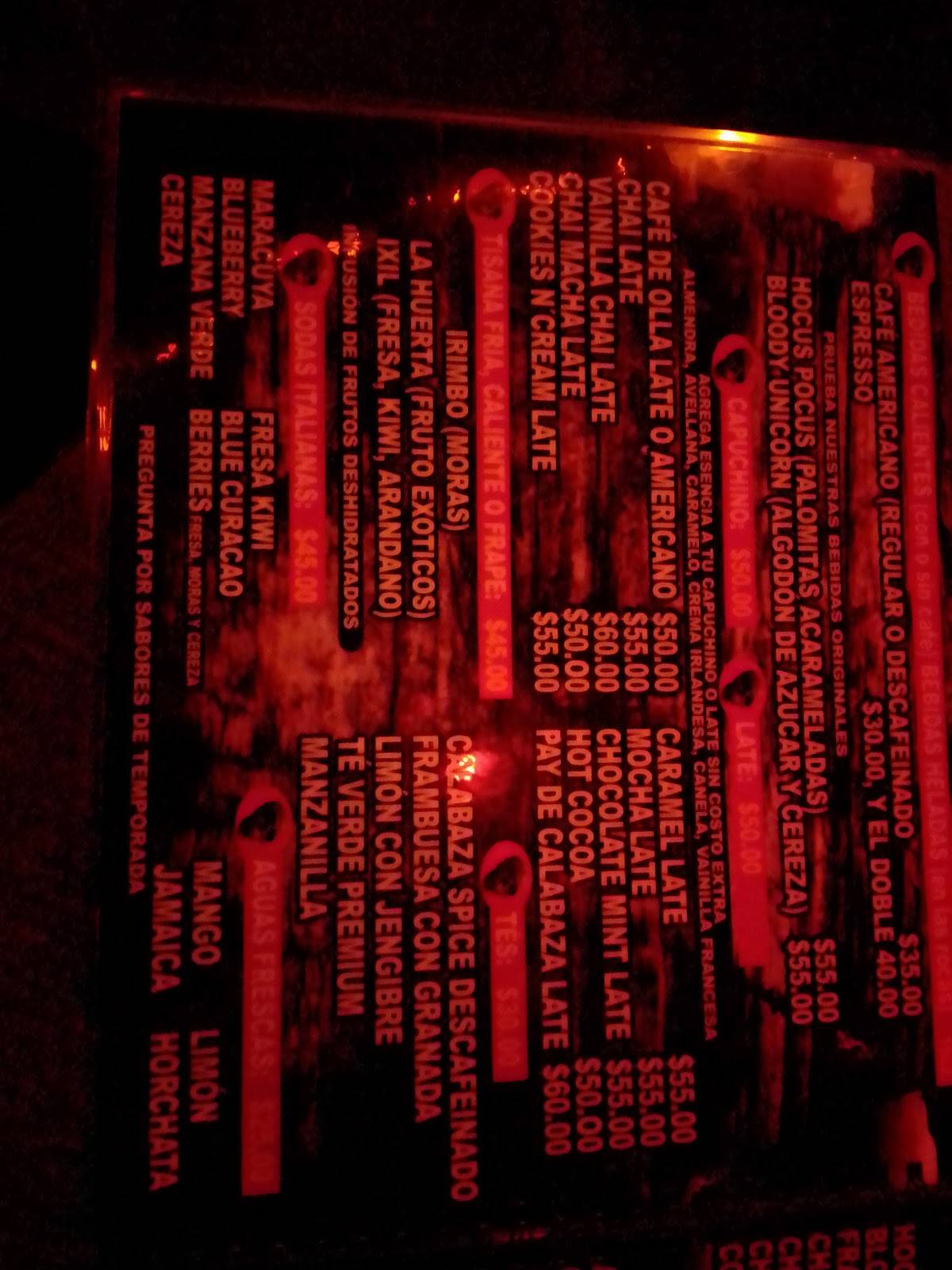 Carta de cafetería Stranger Coffee, Monterrey