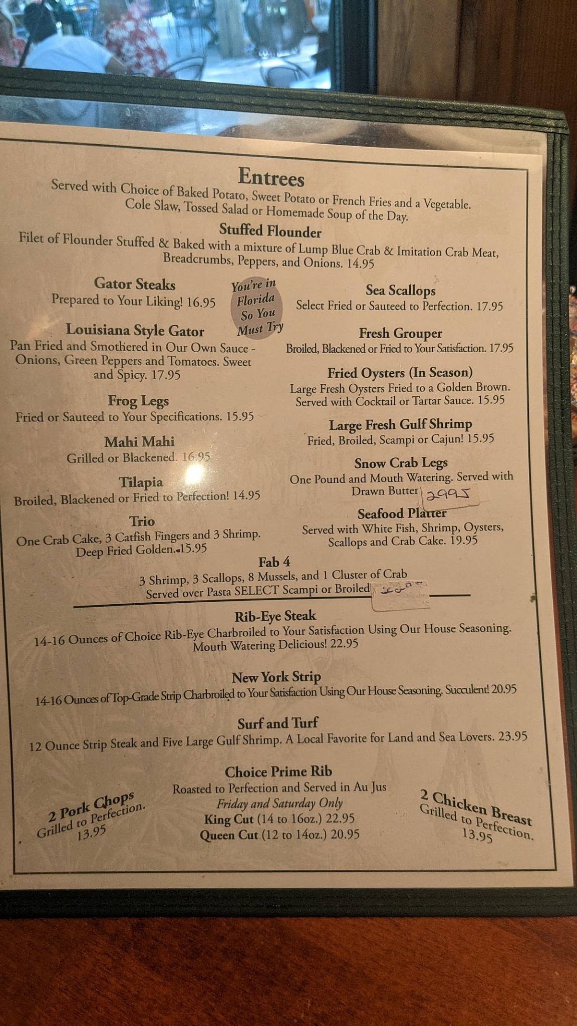 Menu at Stumpknockers Restaurant, Hernando, SW State Rd 200